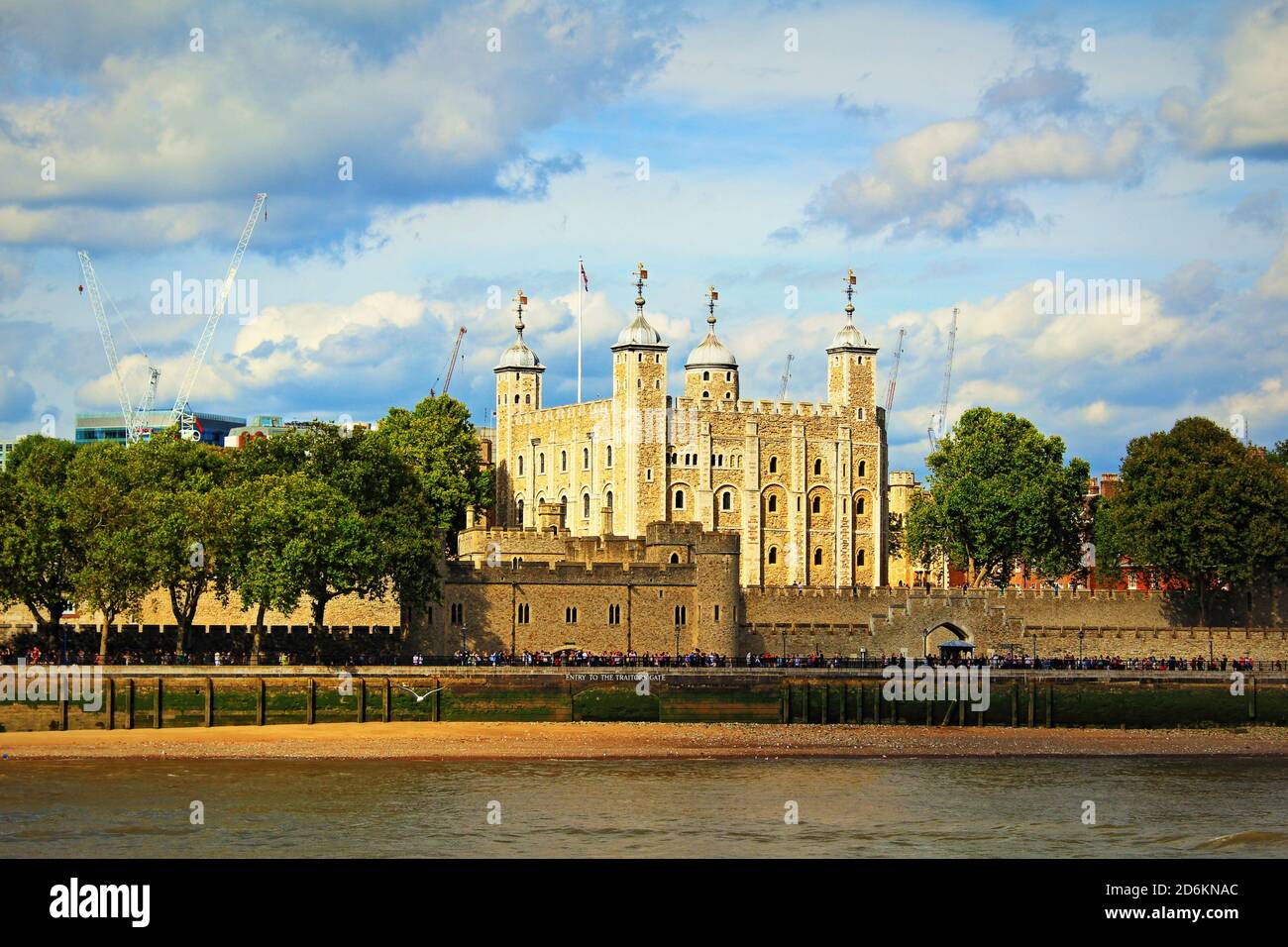 View of Tower of London historic castle-centuries of bloody history ...