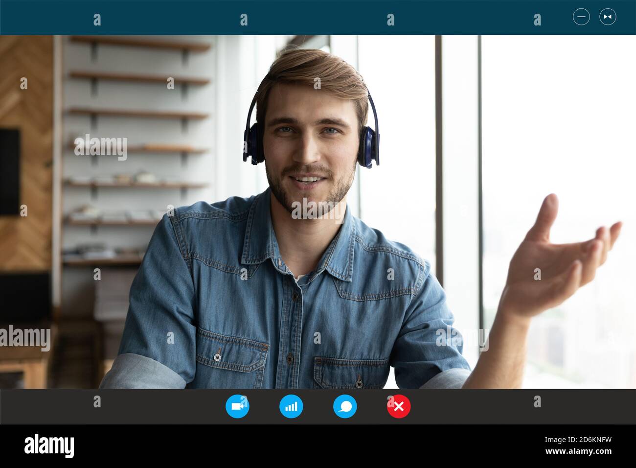 Head shot speaking screen hi-res stock photography and images - Alamy