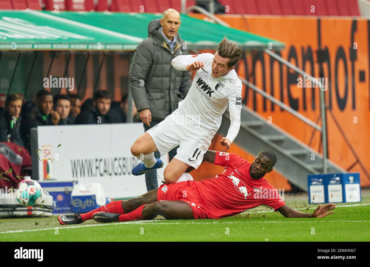 Michael GREGORITSCH, FCA 11 compete for the ball, tackling, duel ...