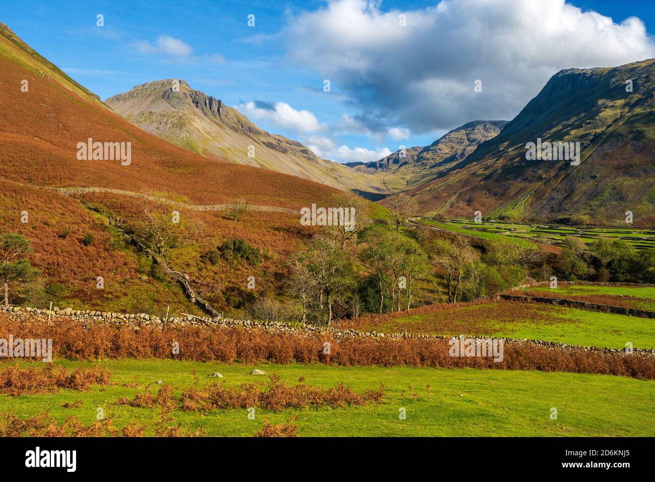 Great Gable from Wasdale Head, Lake District National Park, Cumbria, UK ...