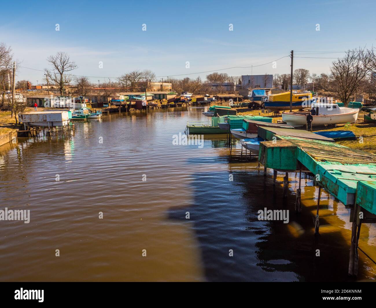 Klaipeda, Lithuania - April 6, 2018: Poor district in the suburbs of ...