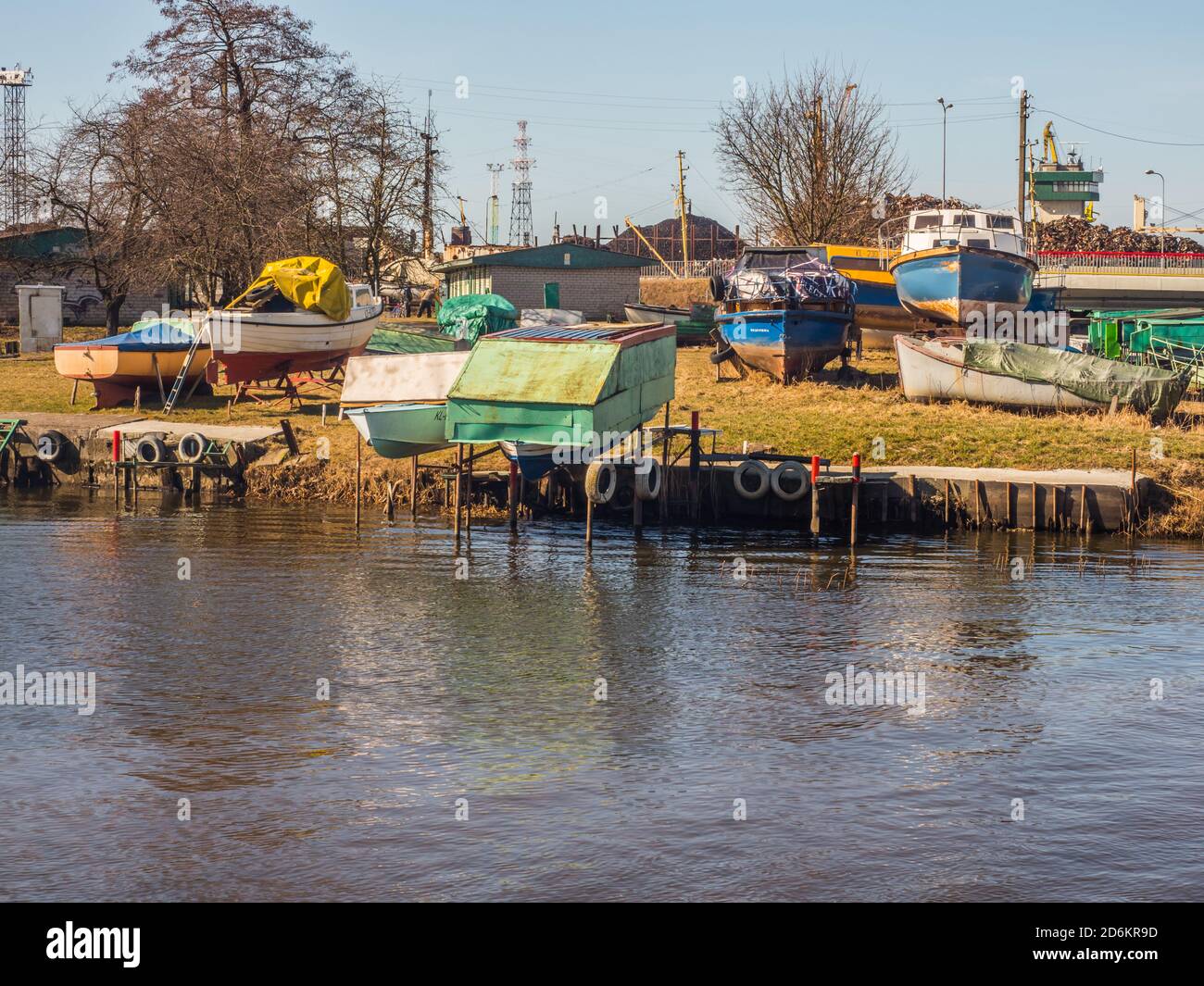Klaipeda, Lithuania - April 6, 2018: Poor district in the suburbs of ...