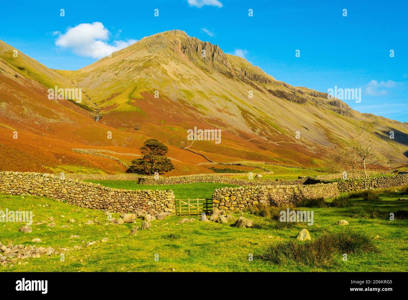 Great Gable from Wasdale Head, Lake District National Park, Cumbria, UK ...