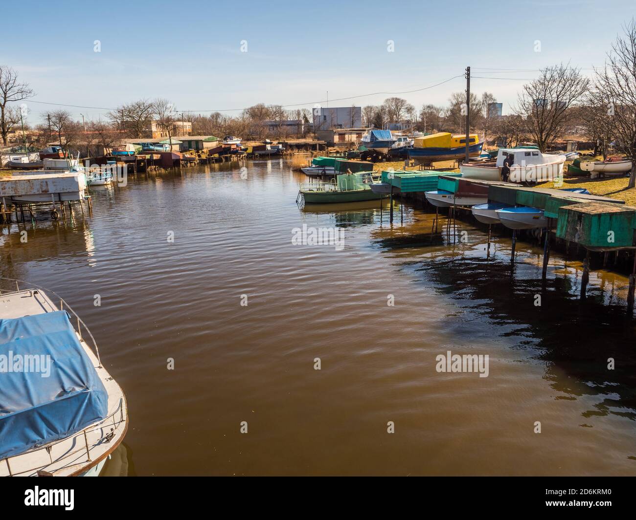 Klaipeda, Lithuania - April 6, 2018: Poor district in the suburbs of ...