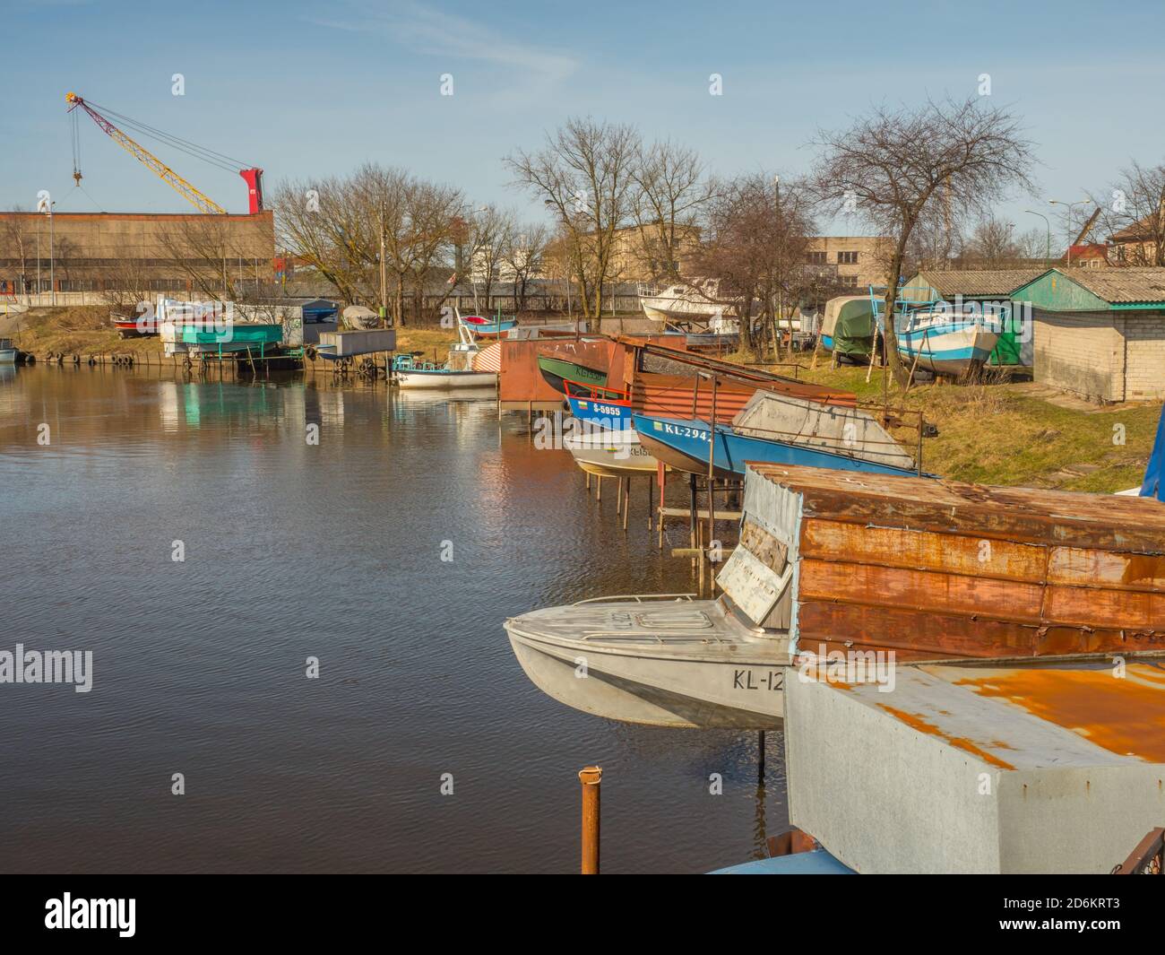 Klaipeda, Lithuania - April 6, 2018: Poor district in the suburbs of ...