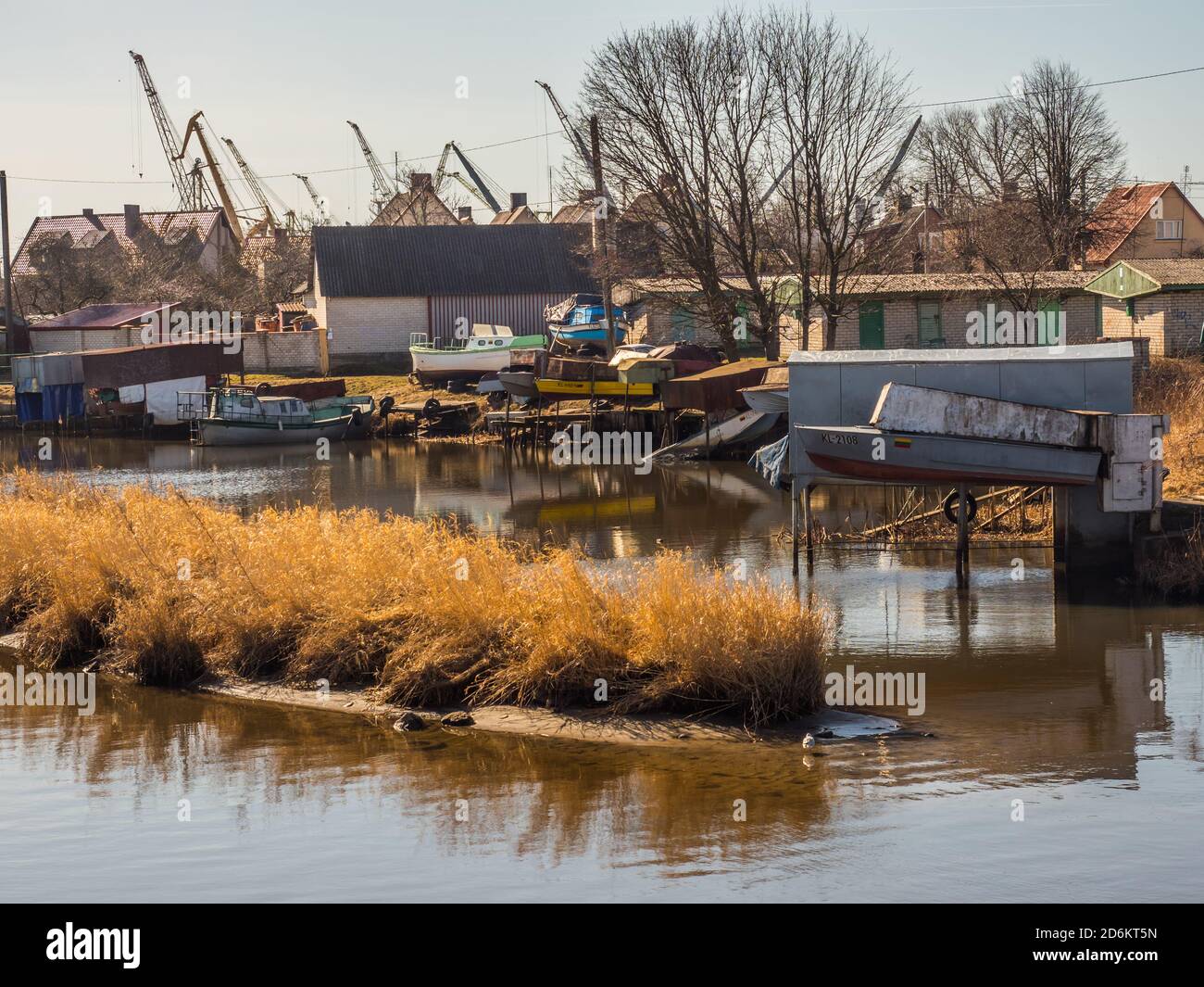 Klaipeda, Lithuania - April 6, 2018: Poor district in the suburbs of ...