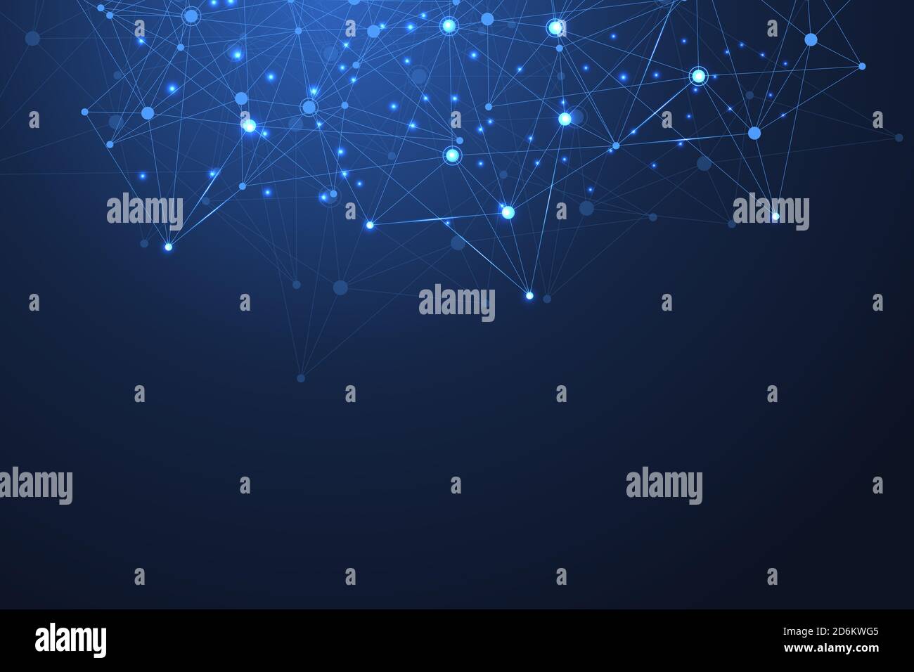 Geometric connected background lines and dots. Simple technology ...