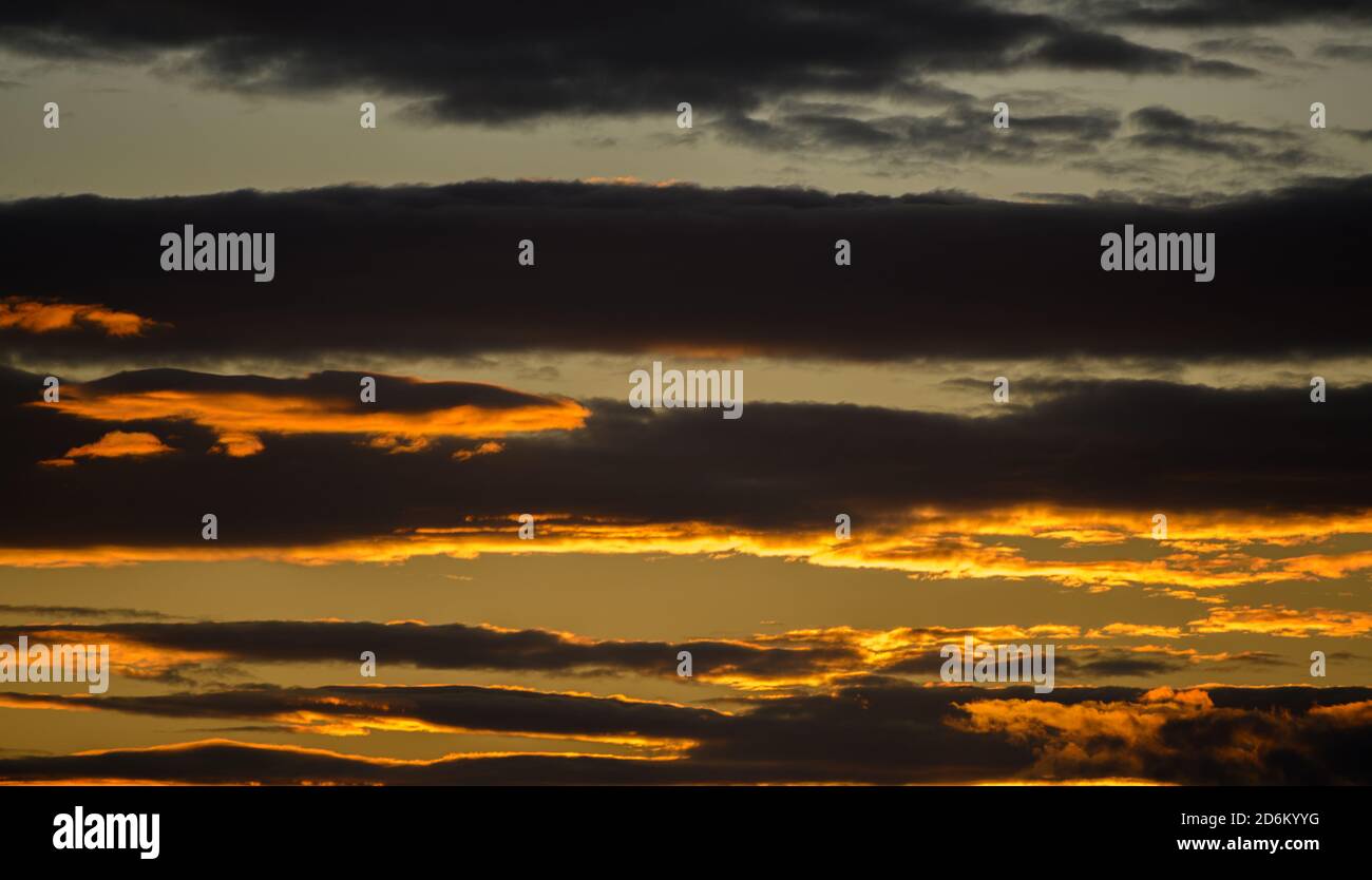 Beautiful and warm colored sunset sky Stock Photo - Alamy