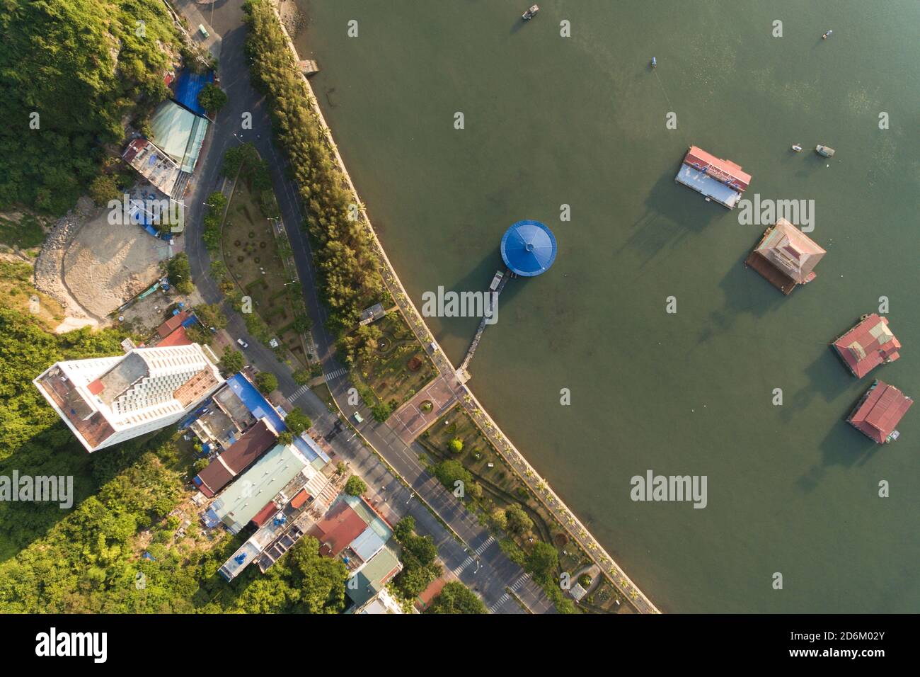 Ha Long Bay, Cat Ba Island, Vietnam, descending dragon bay Asia Aerial ...