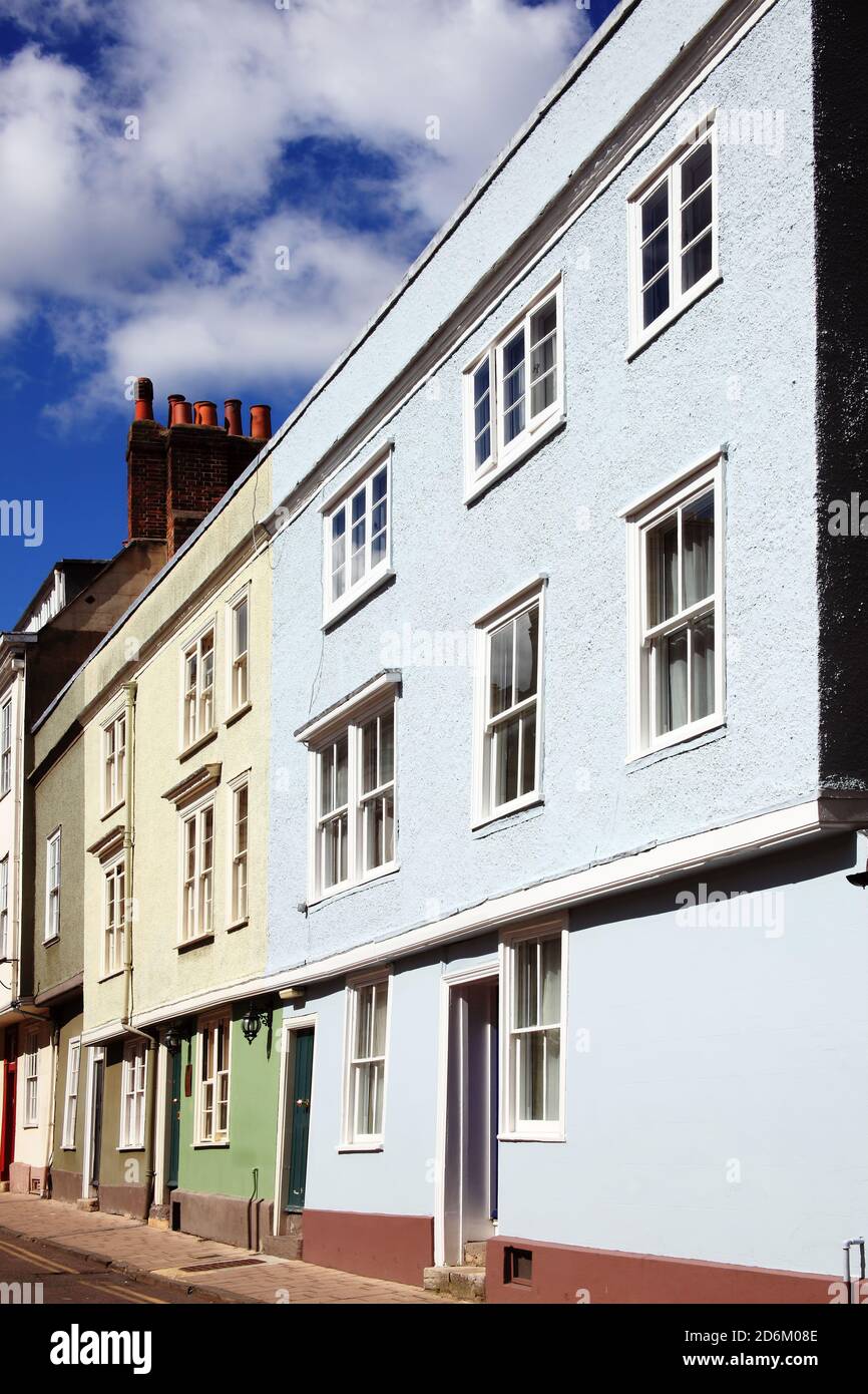 Regency Georgian and old medieval terraced town houses in Hastings ...