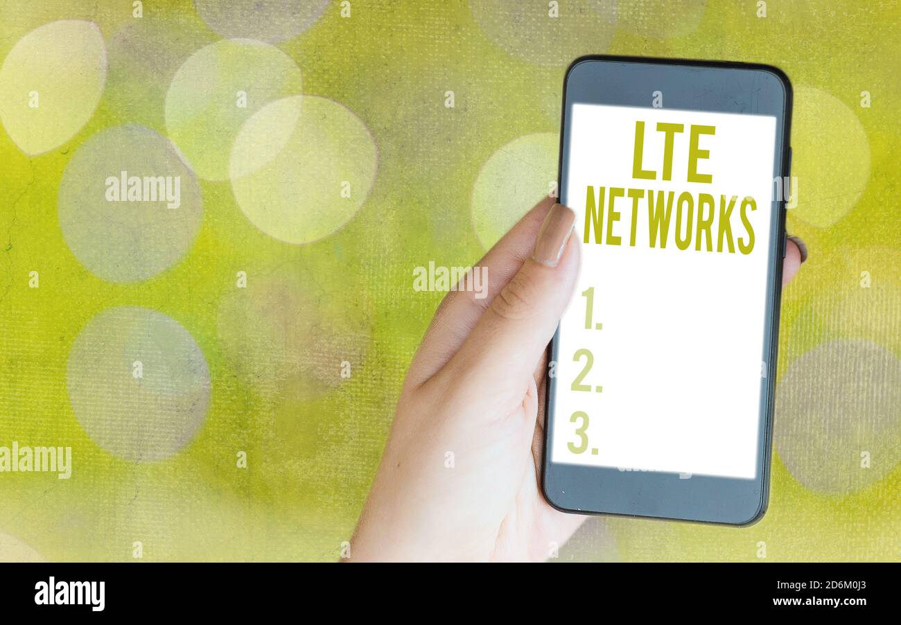 Writing Note Showing Lte Networks Business Concept For Fastest Network Connection Available For