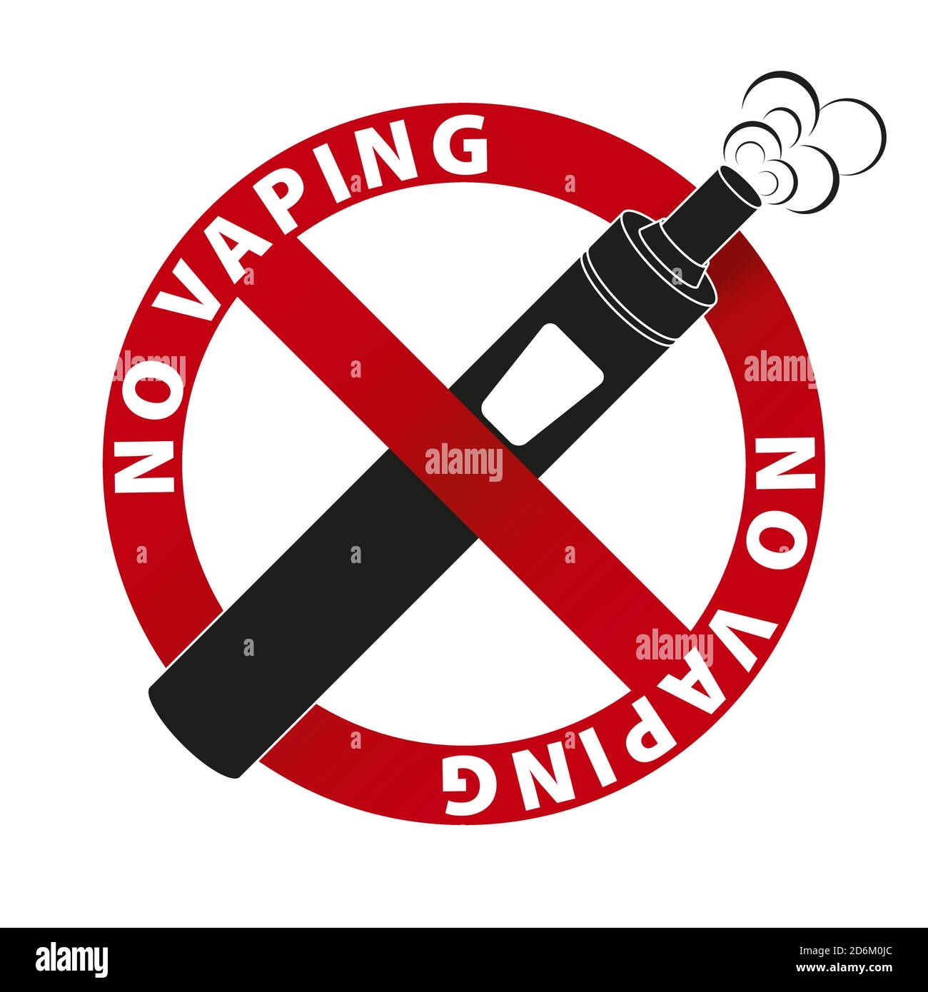 No Vaping sign and text on white background. Vector illustration Stock ...