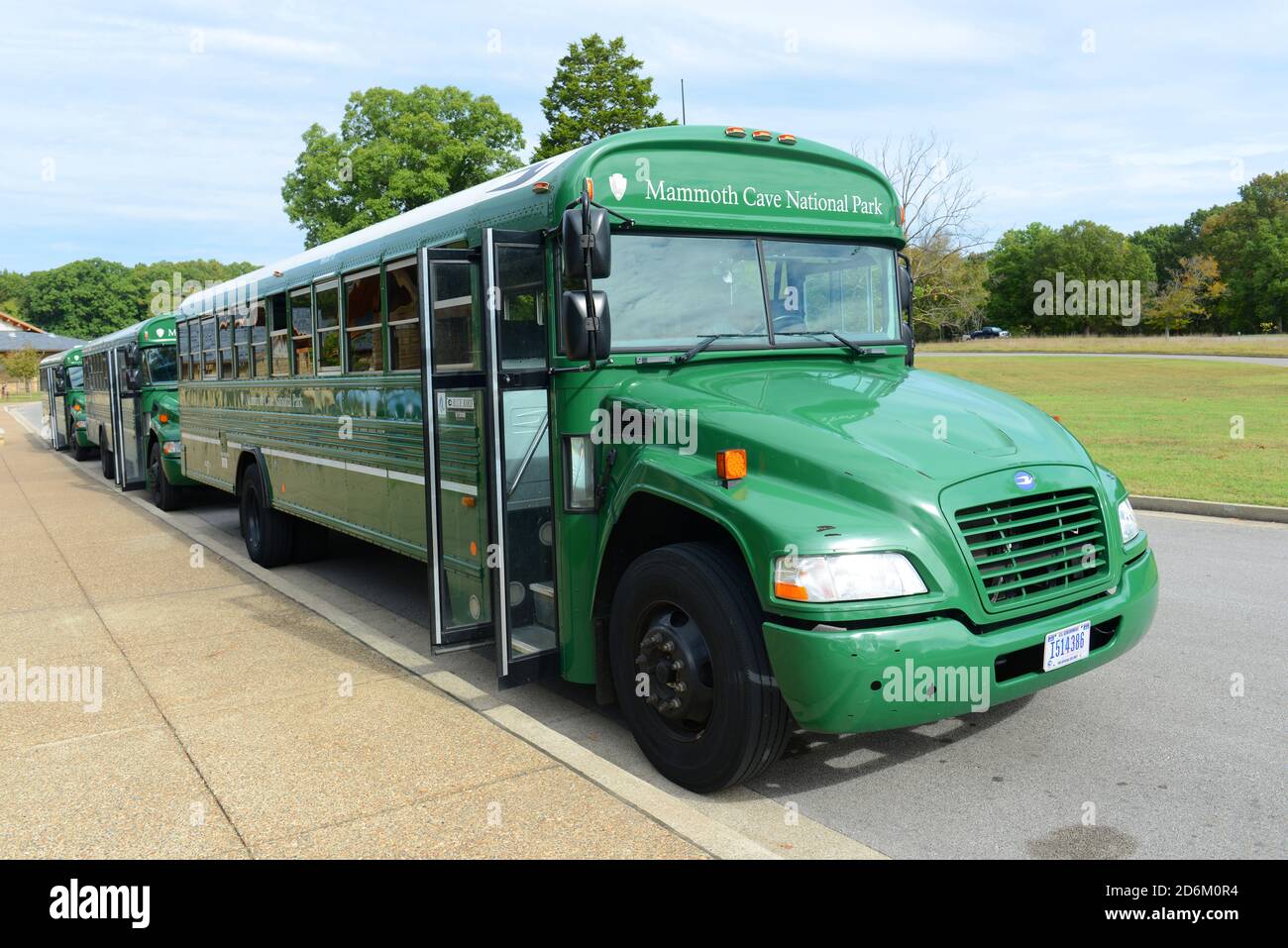 Shuttle Bus in Mammoth Cave National Park near the visitors center ...