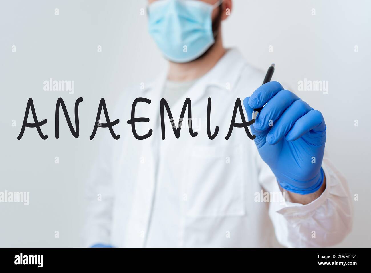 Conceptual hand writing showing Anaemia. Concept meaning a condition ...