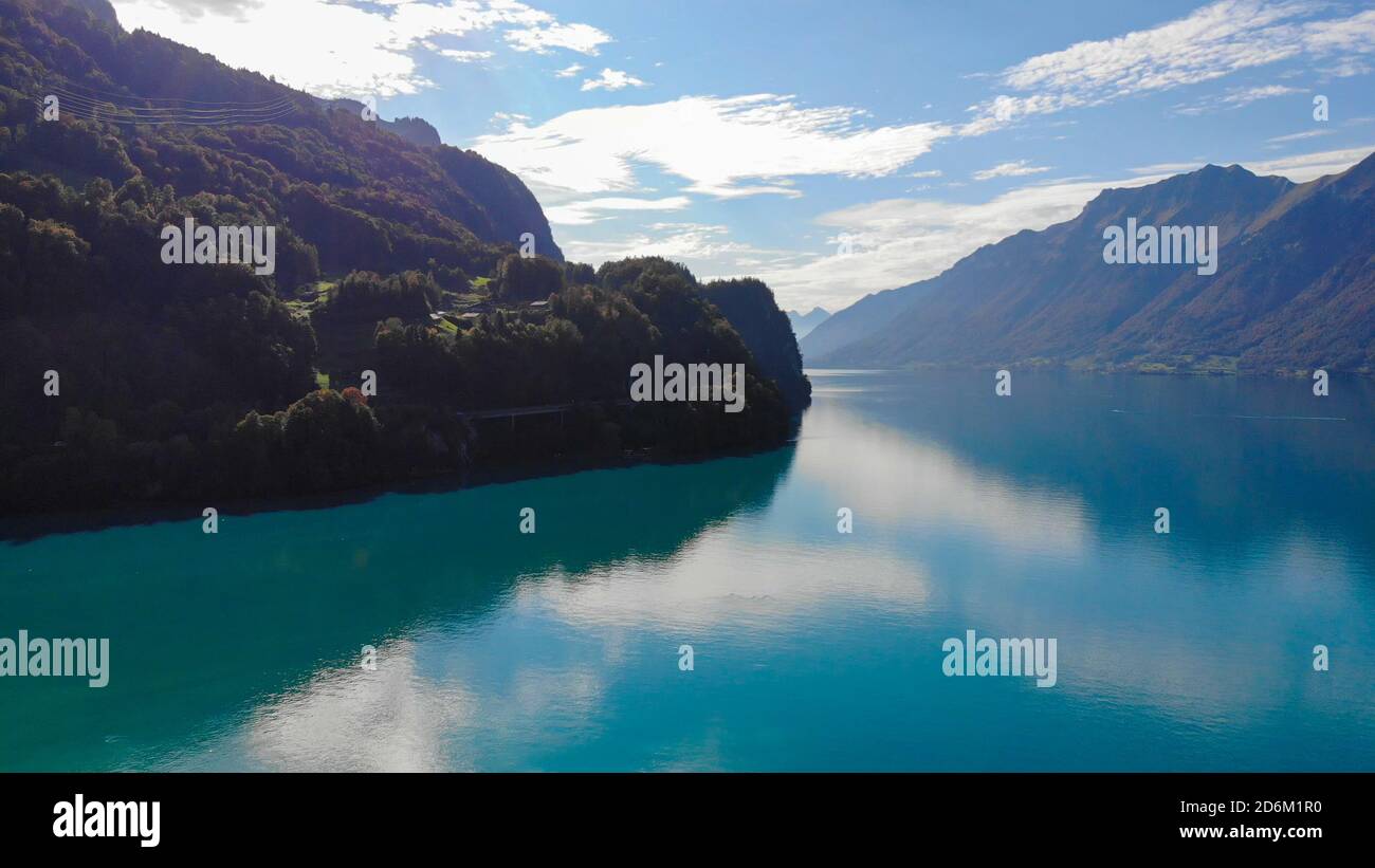 Amazing Lake Brienz in the Swiss Alps also called Brienzersee Stock ...