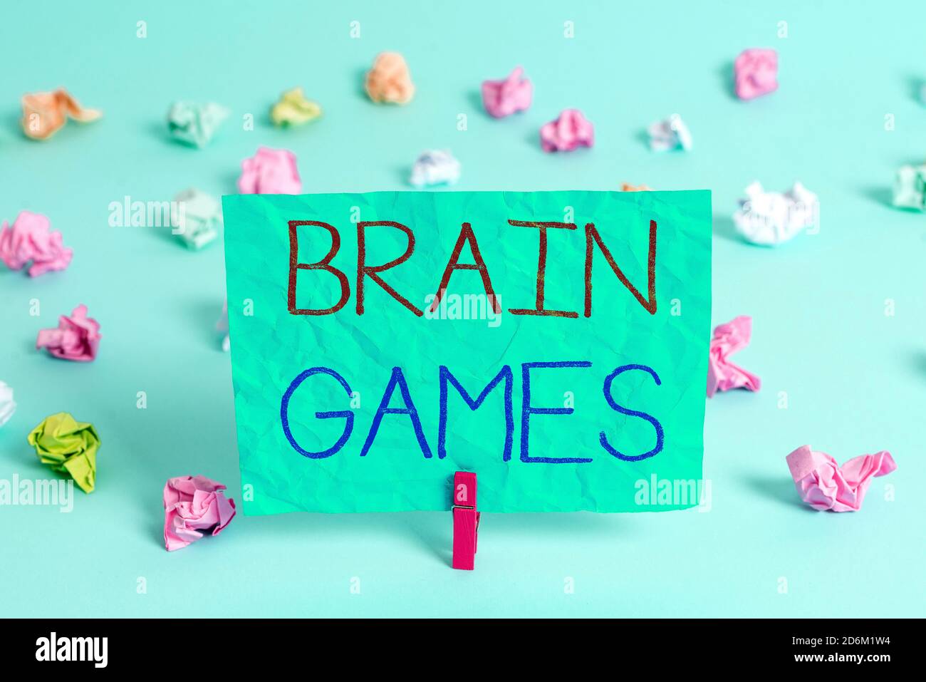 Handwriting text writing Brain Games. Conceptual photo psychological ...