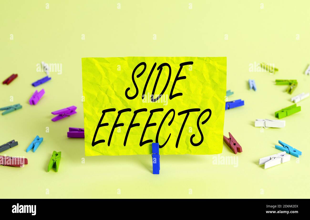 Text sign showing Side Effects. Business photo text Typically ...