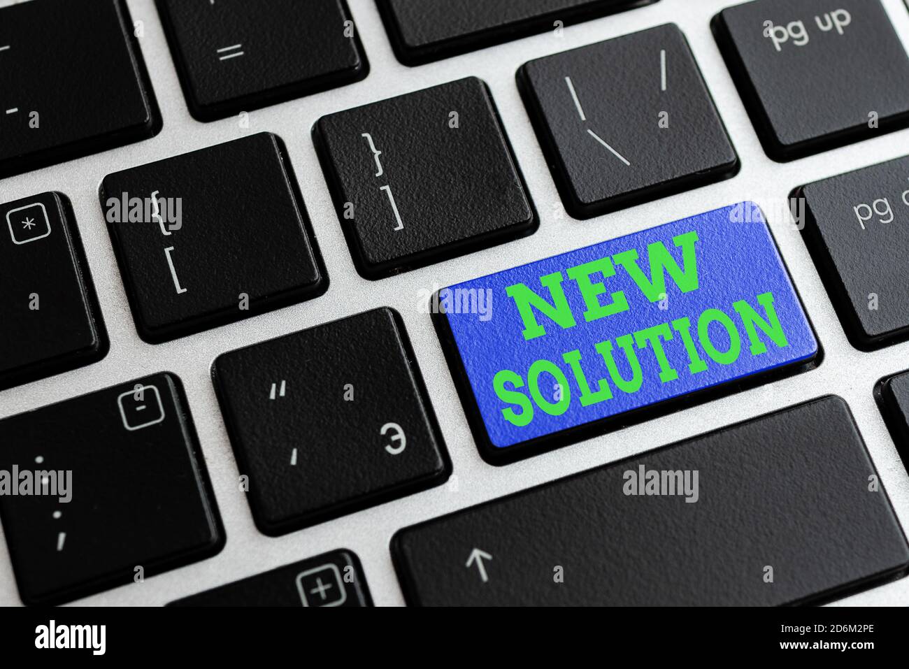 Text sign showing New Solution. Business photo text Modern Innovation ...