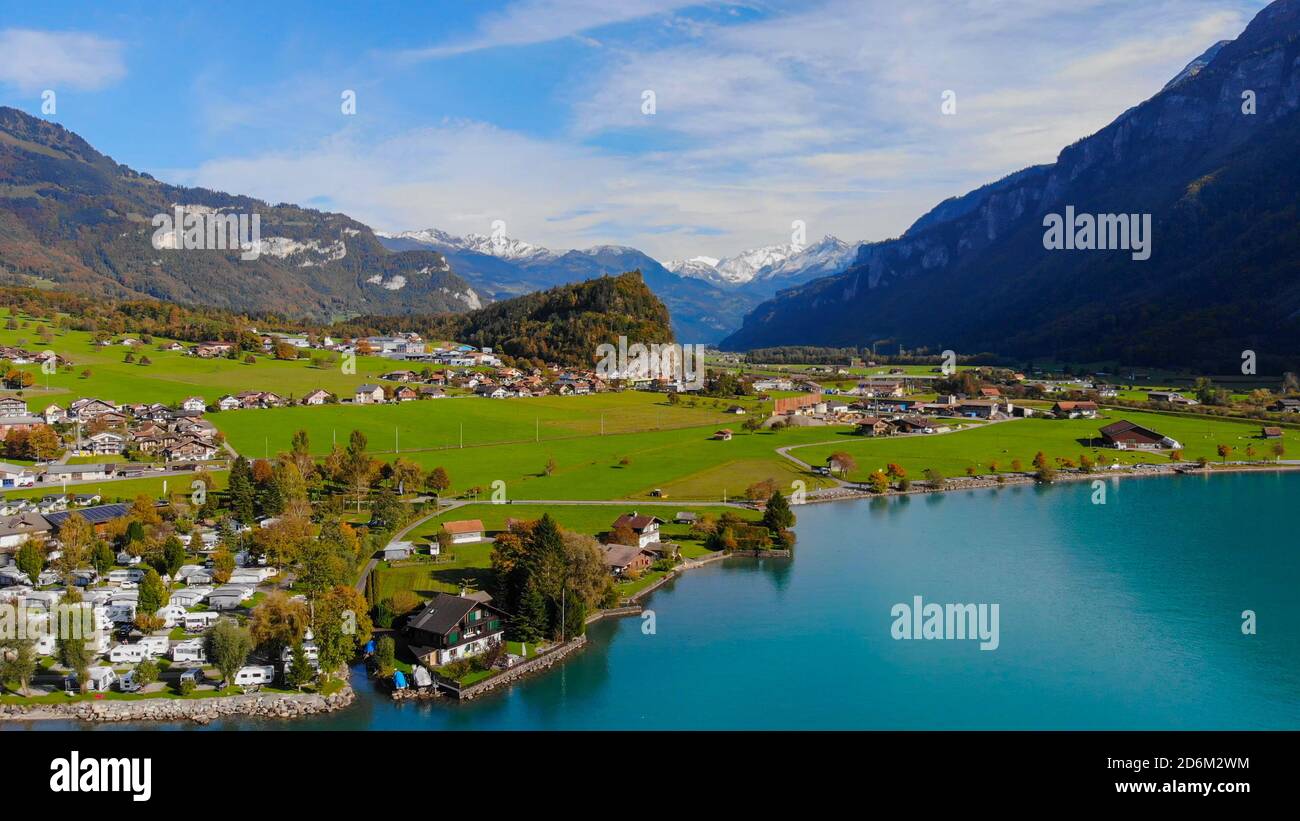 City of Brienz in Switzerland from above Stock Photo - Alamy