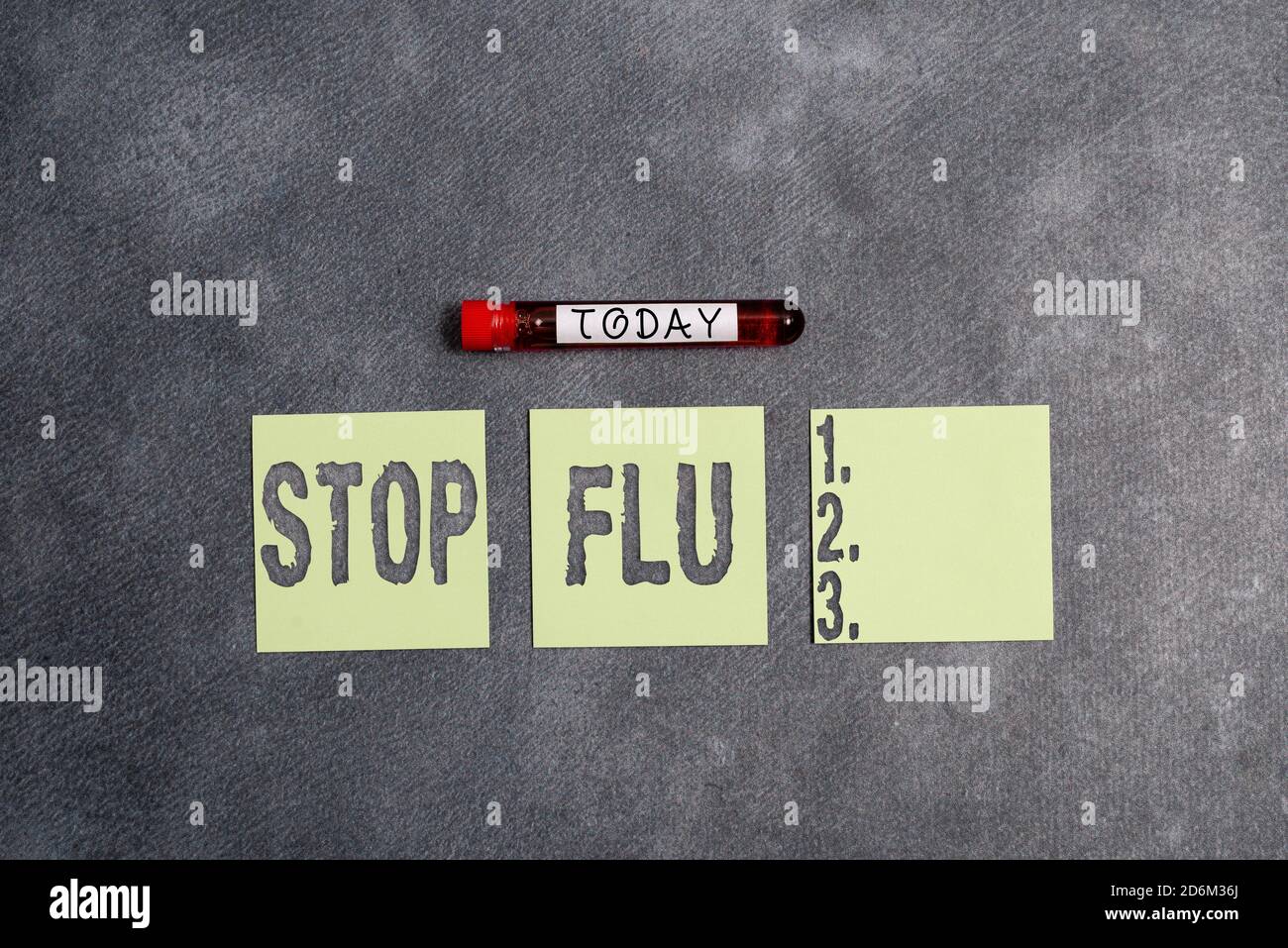 Conceptual hand writing showing Stop Flu. Concept meaning put an end of ...