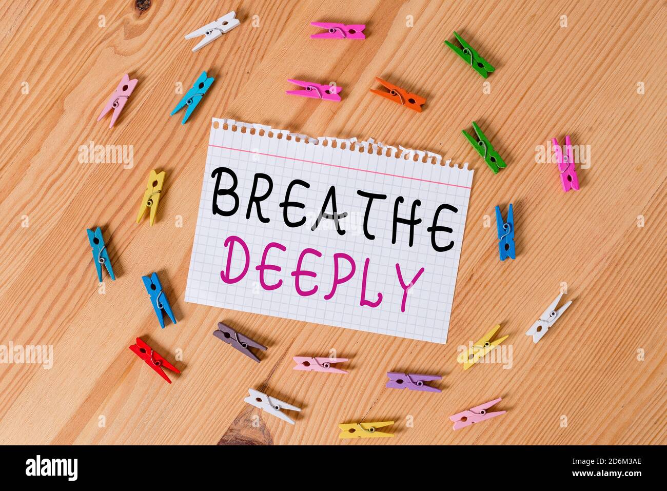 Conceptual hand writing showing Breathe Deeply. Concept meaning to take ...