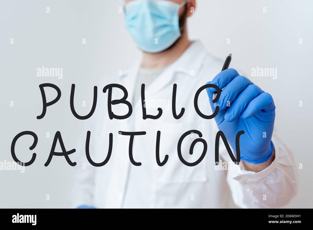 Conceptual hand writing showing Public Caution. Concept meaning formal ...