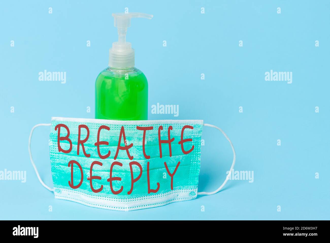 Text sign showing Breathe Deeply. Business photo showcasing to take a ...