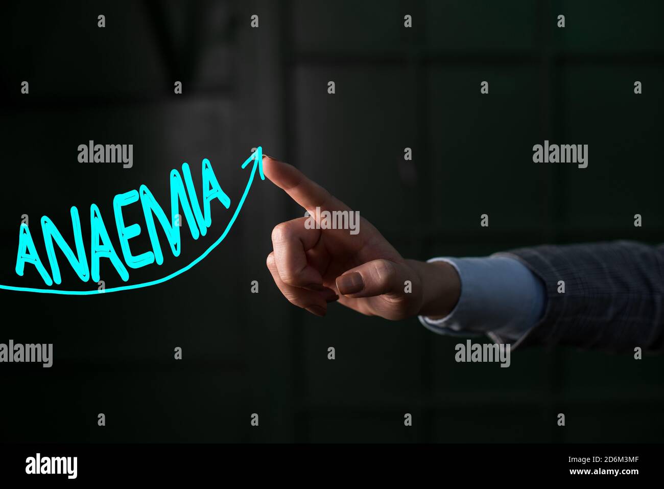 Conceptual hand writing showing Anaemia. Concept meaning a condition ...