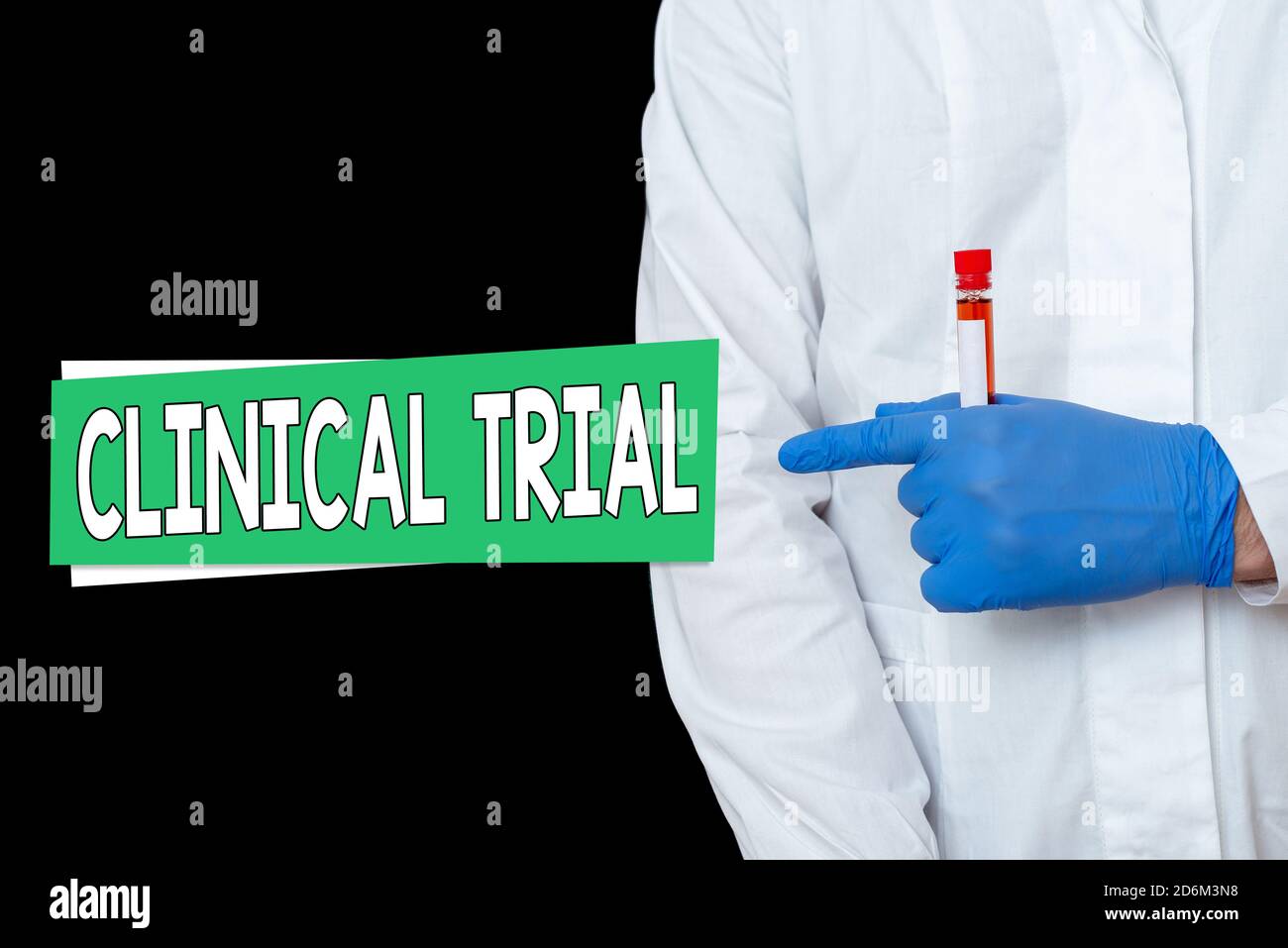 Writing note showing Clinical Trial. Business concept for evaluate the ...