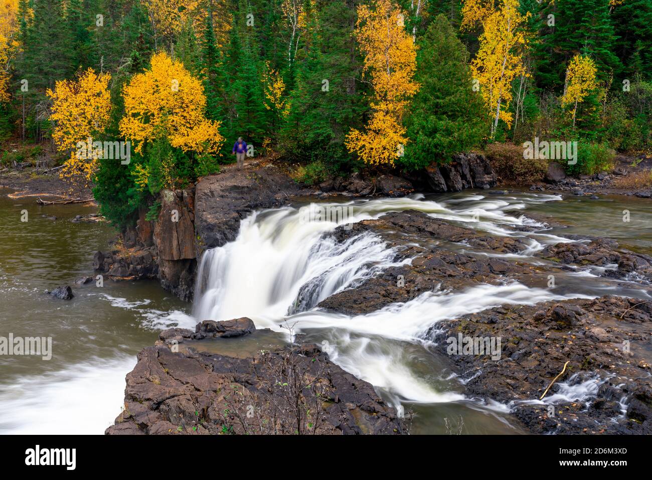 The Middle Falls of the Pegeon River in Pigeon River Provincial Park ...