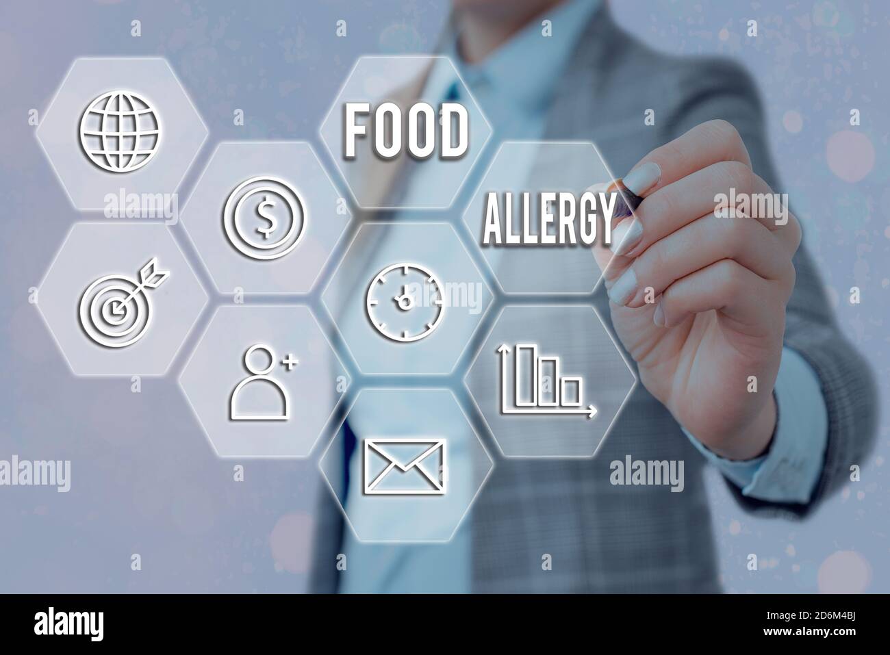 Conceptual hand writing showing Food Allergy. Concept meaning abnormal ...