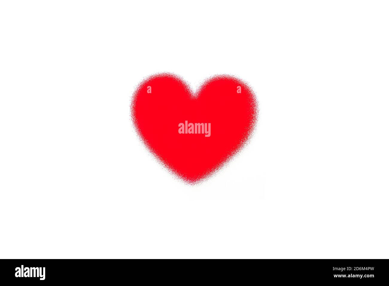 Red heart shape icon illustration on white background with copy space ...