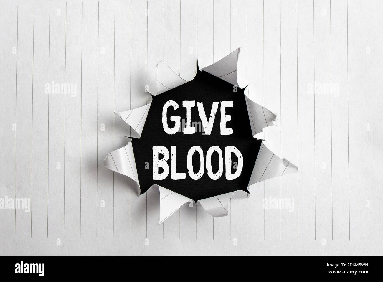 Conceptual hand writing showing Give Blood. Concept meaning an ...