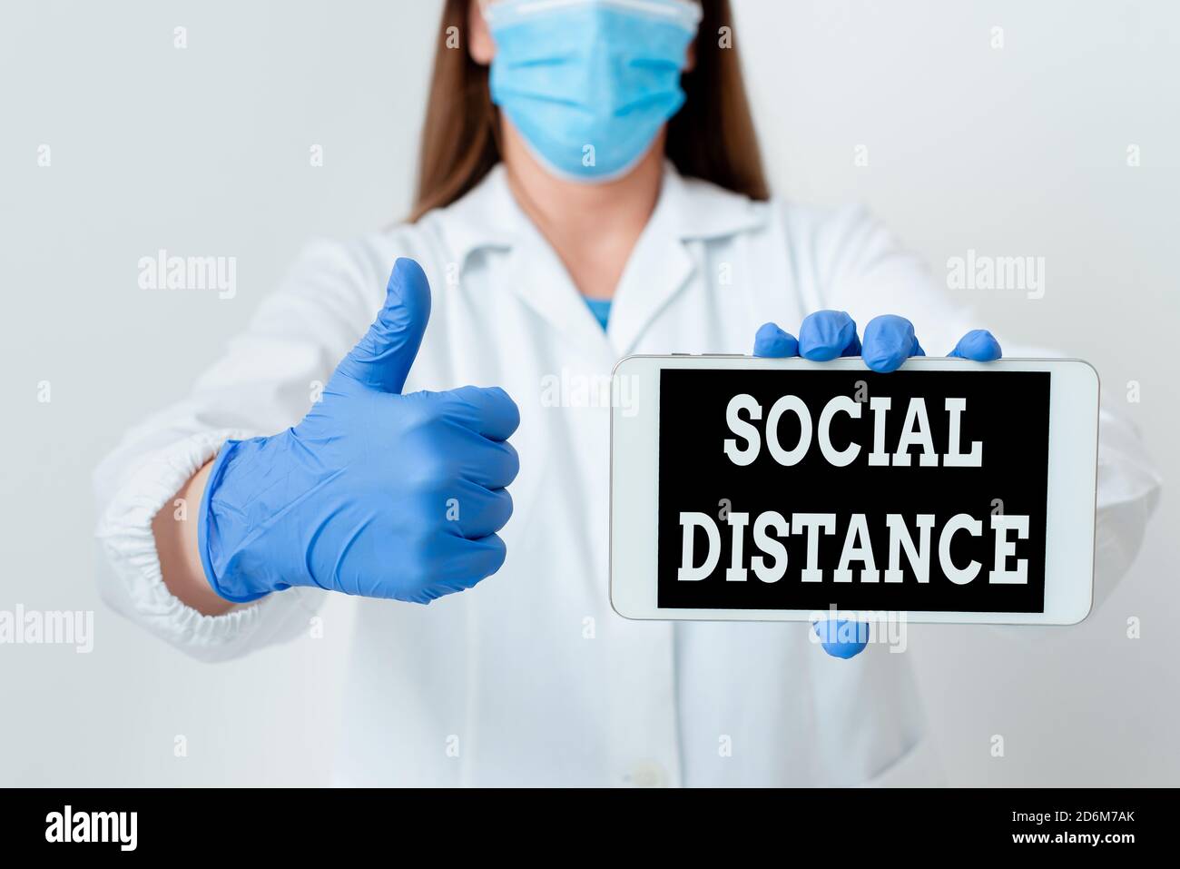 Text sign showing Social Distance. Business photo showcasing ...