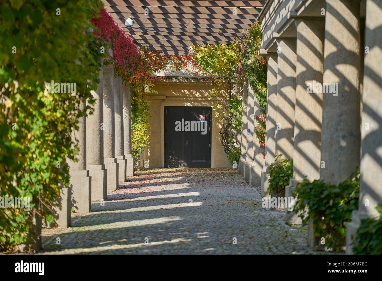 Pergola Centennial hall in autumn Wroclaw Lower Silesia Poland Stock ...