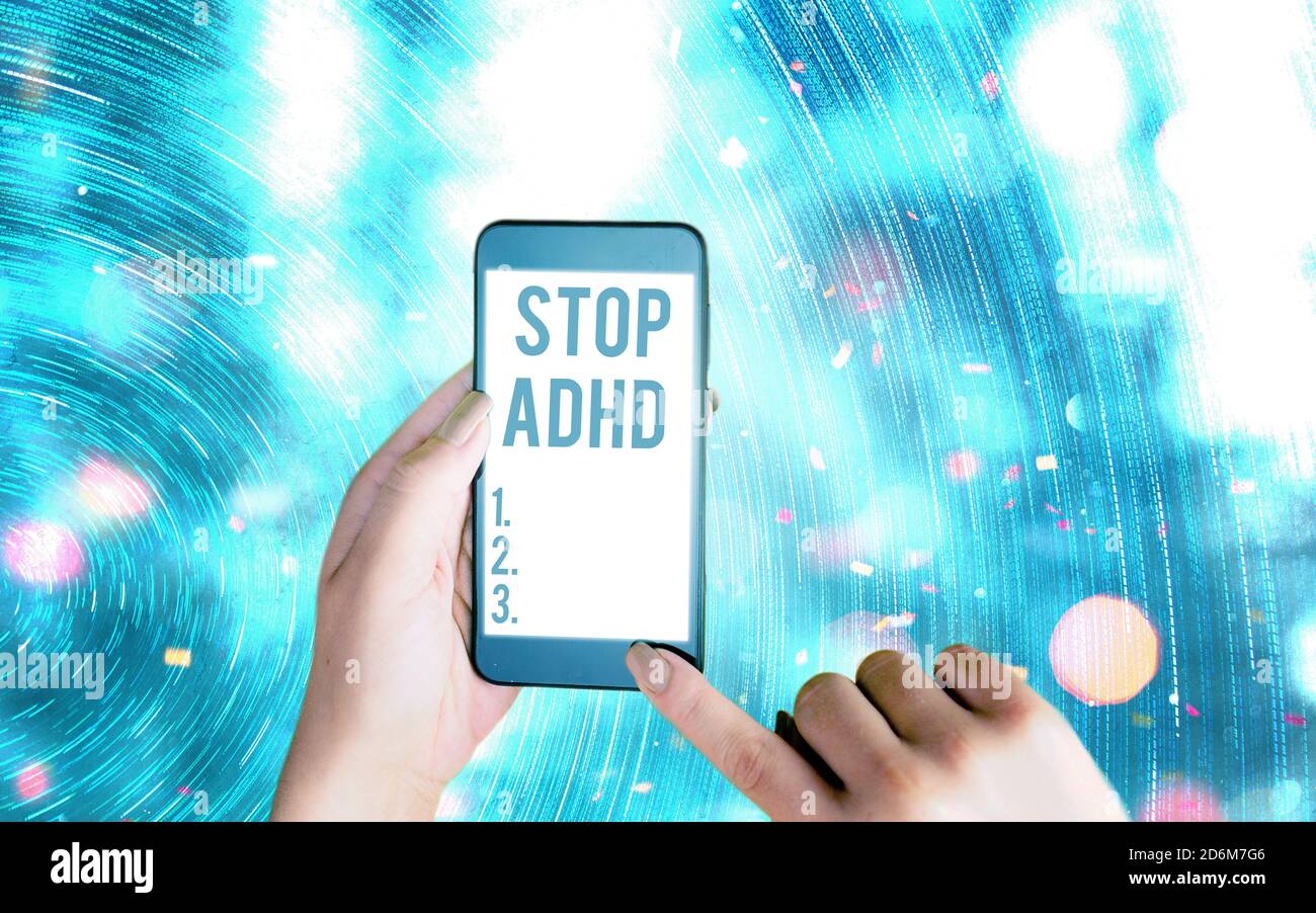 Handwriting text writing Stop Adhd. Conceptual photo treat a disorder ...