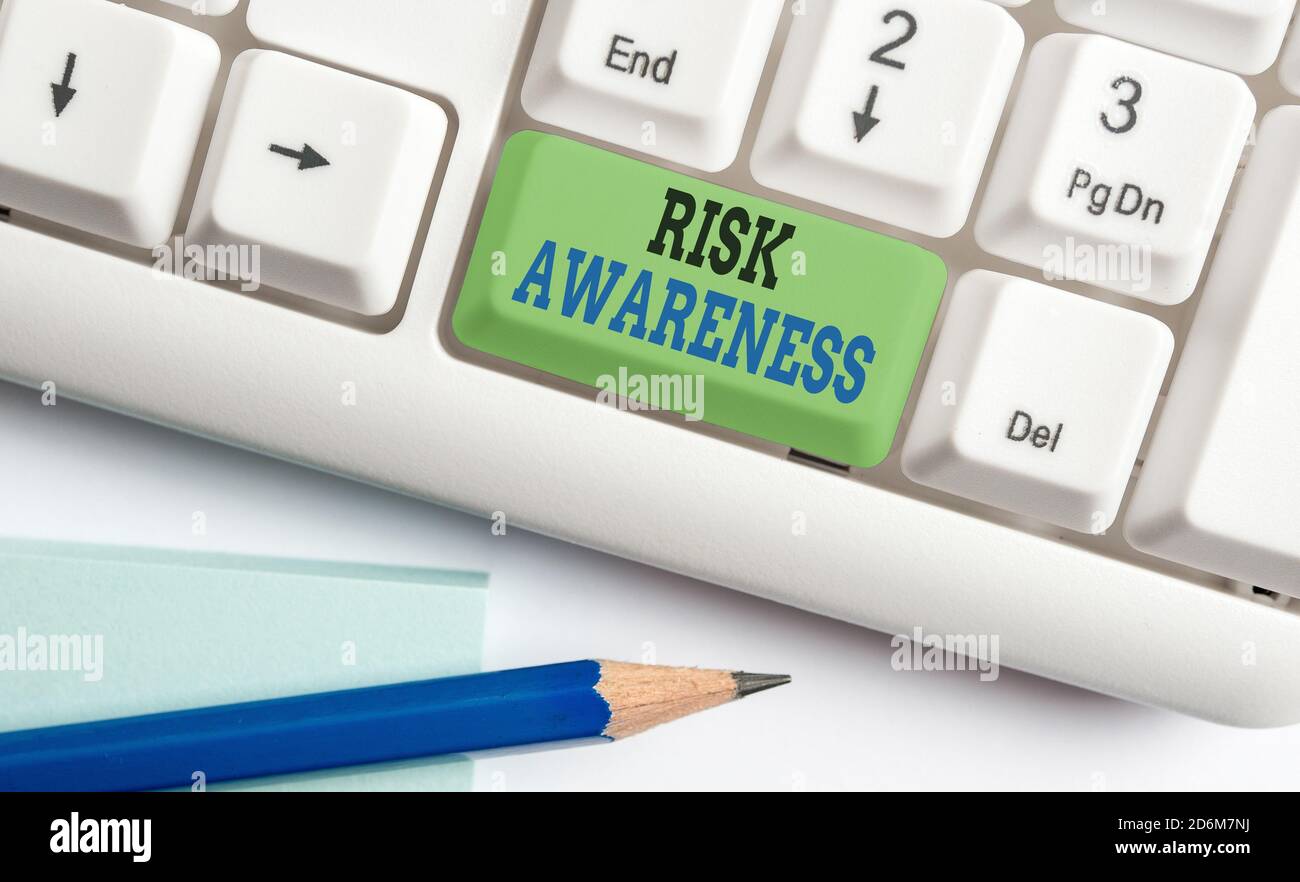 Word writing text Risk Awareness. Business photo showcasing recognizing ...