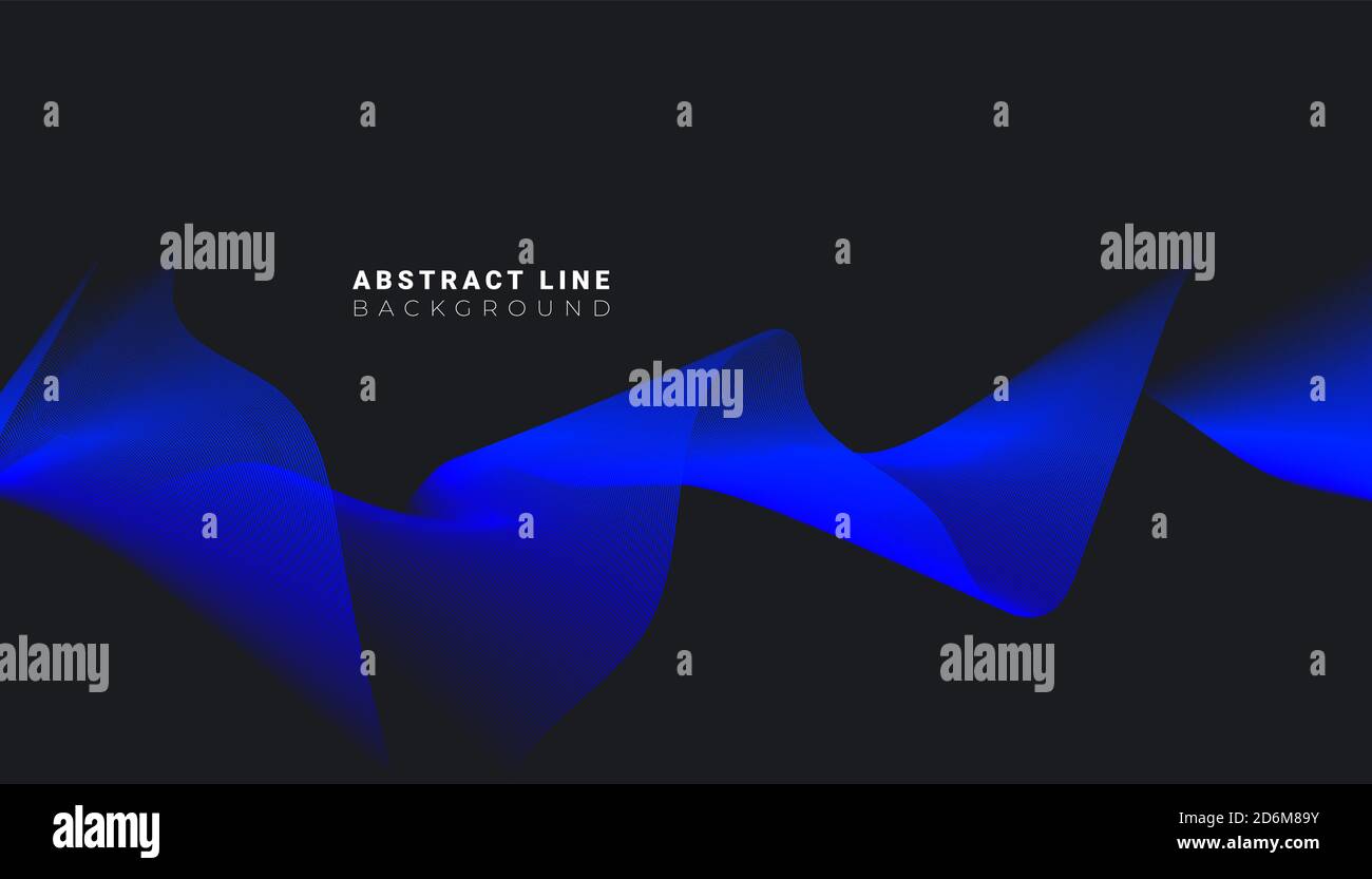 Modern trendy background with blue dynamic wave shapes Stock Vector ...
