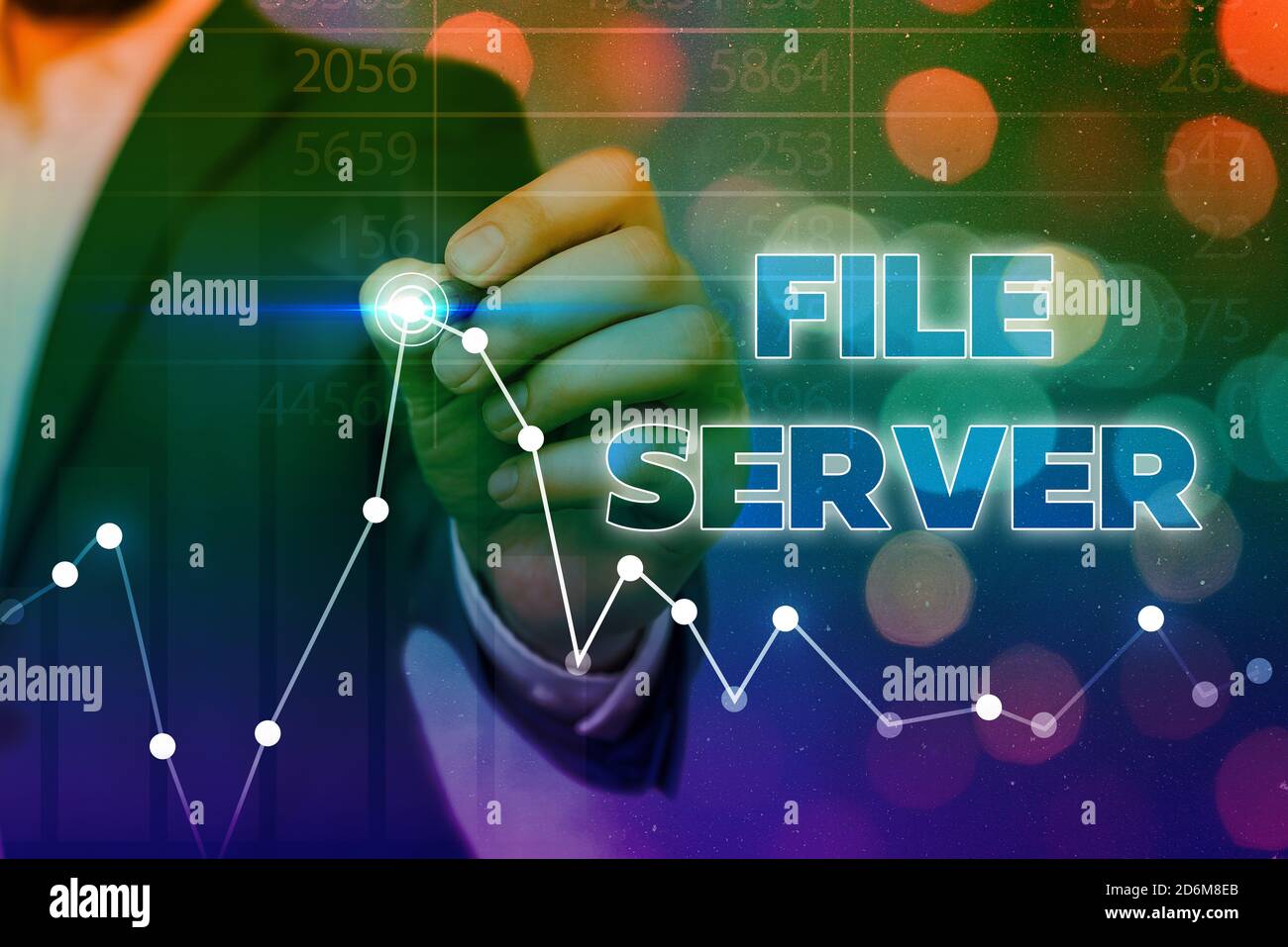 Conceptual Hand Writing Showing File Server Concept Meaning Device Which Controls Access To