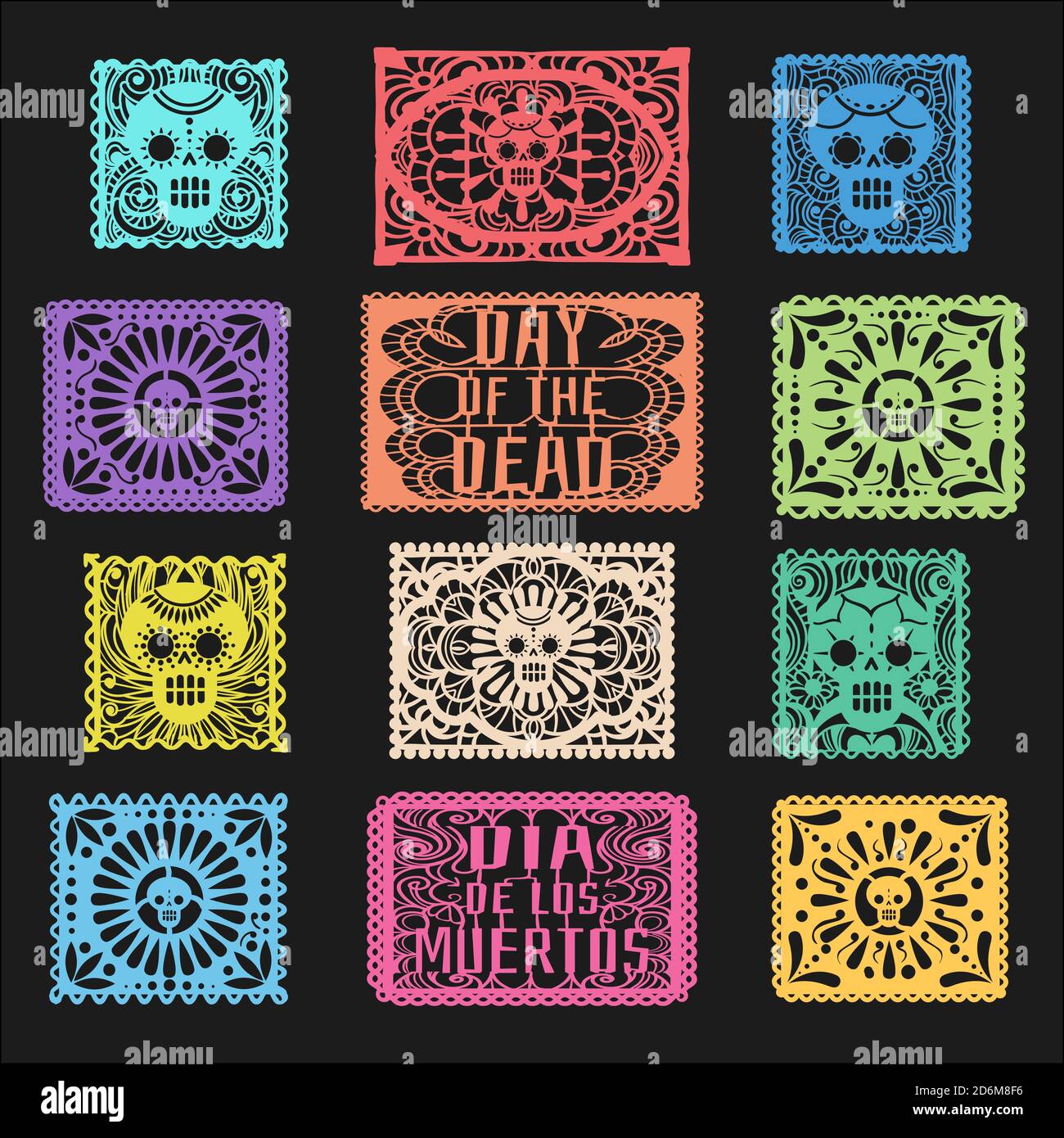 Colorful flags mexico Stock Vector Images - Alamy