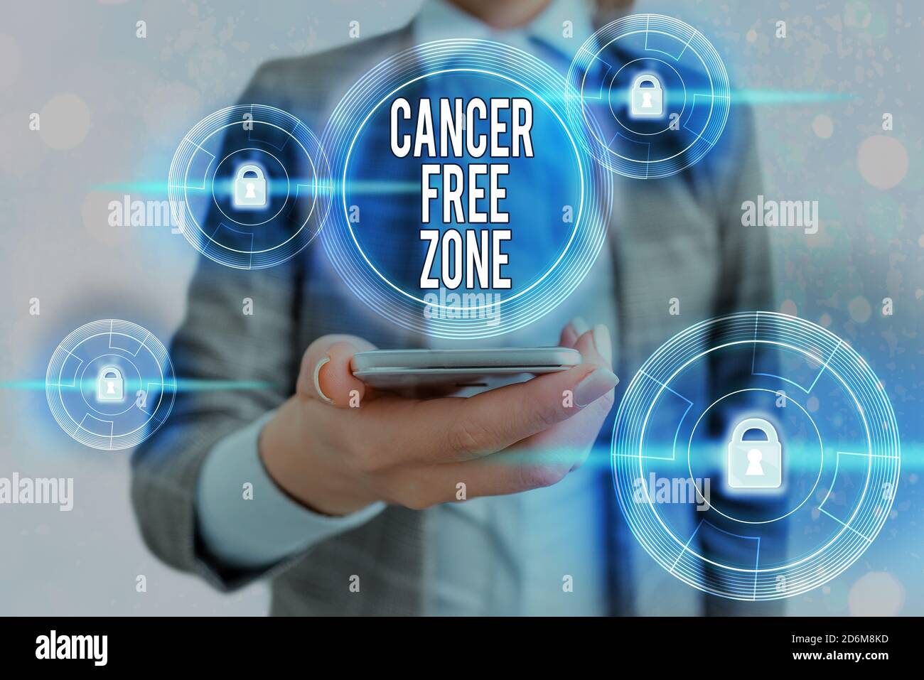Text sign showing Cancer Free Zone. Business photo showcasing ...