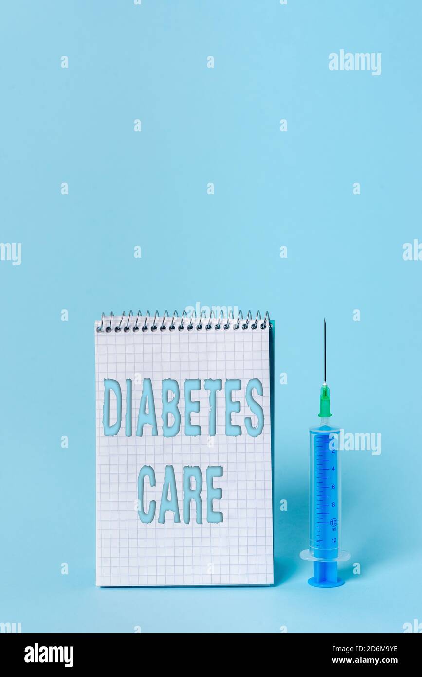 Writing note showing Diabetes Care. Business concept for prevent or ...