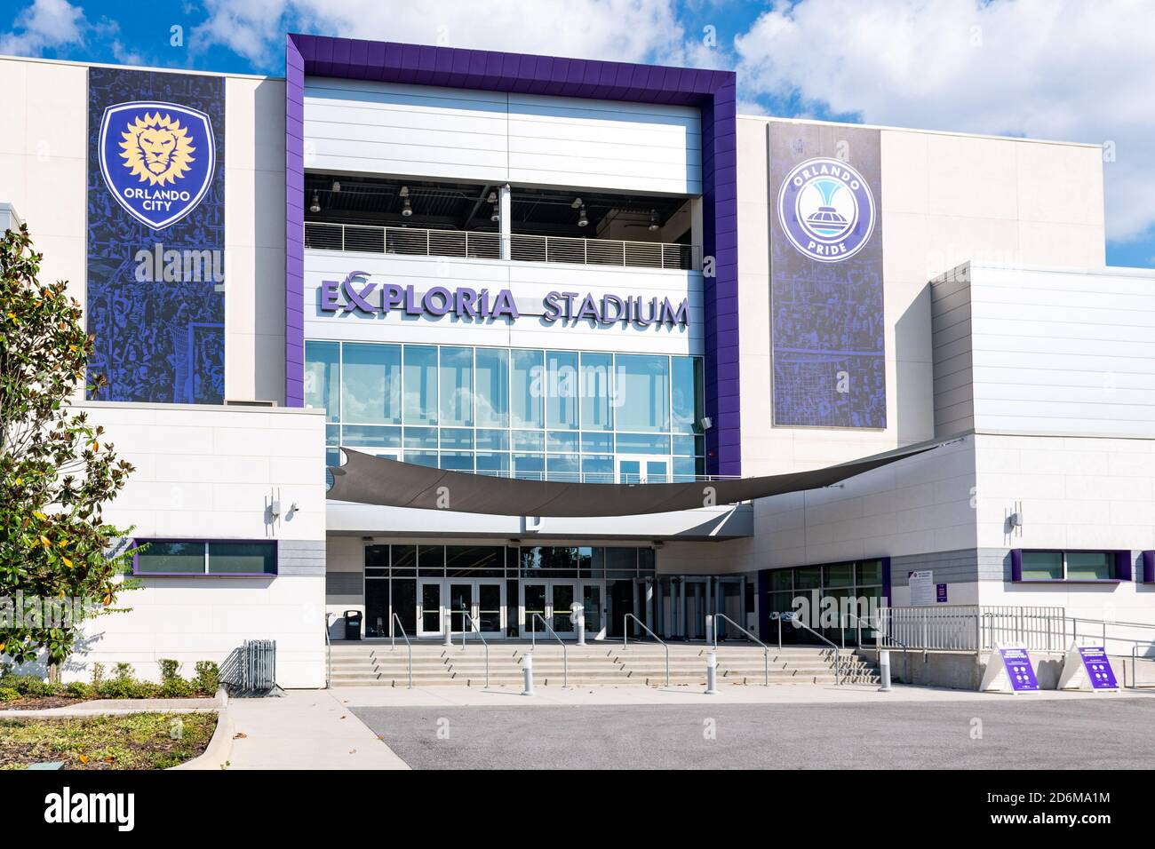 Orlando, USA. 17th Oct, 2020. Outside Exploria Stadium before the NWSL ...