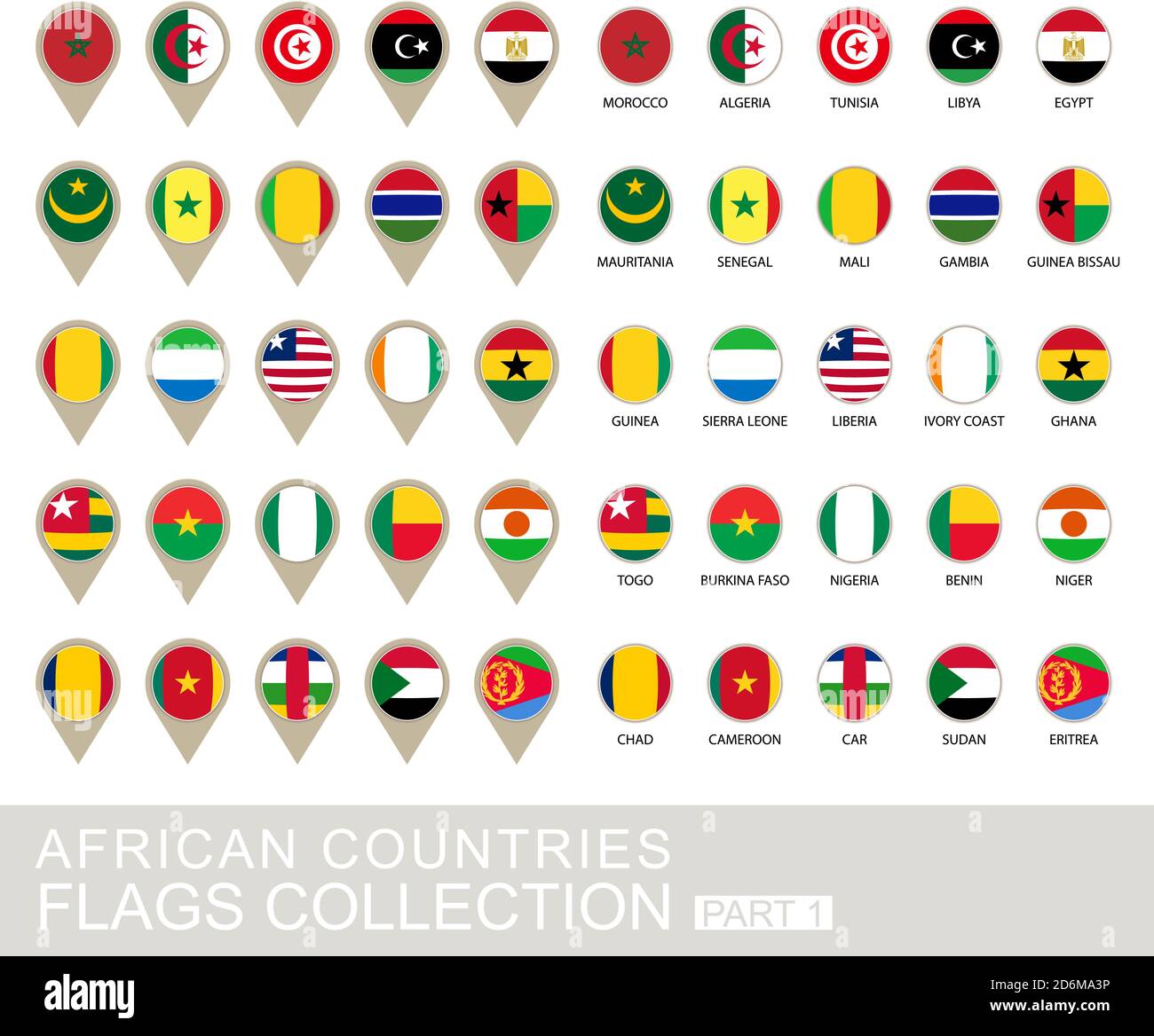 African countries flags hi-res stock photography and images - Alamy
