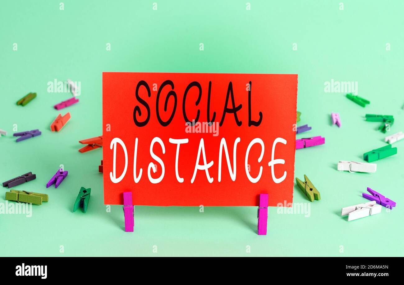 Text sign showing Social Distance. Business photo showcasing ...