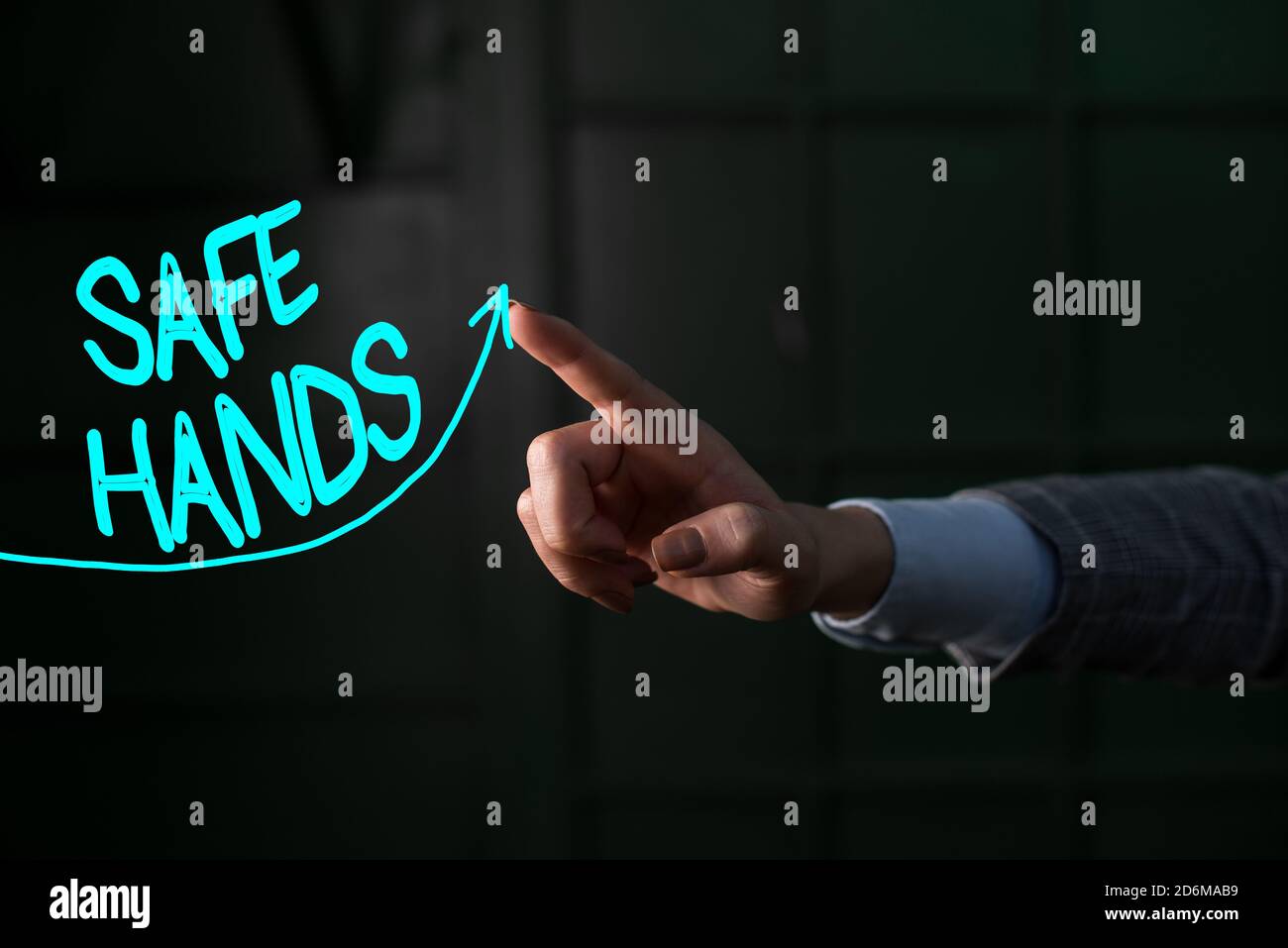 Conceptual hand writing showing Safe Hands. Concept meaning Ensuring ...