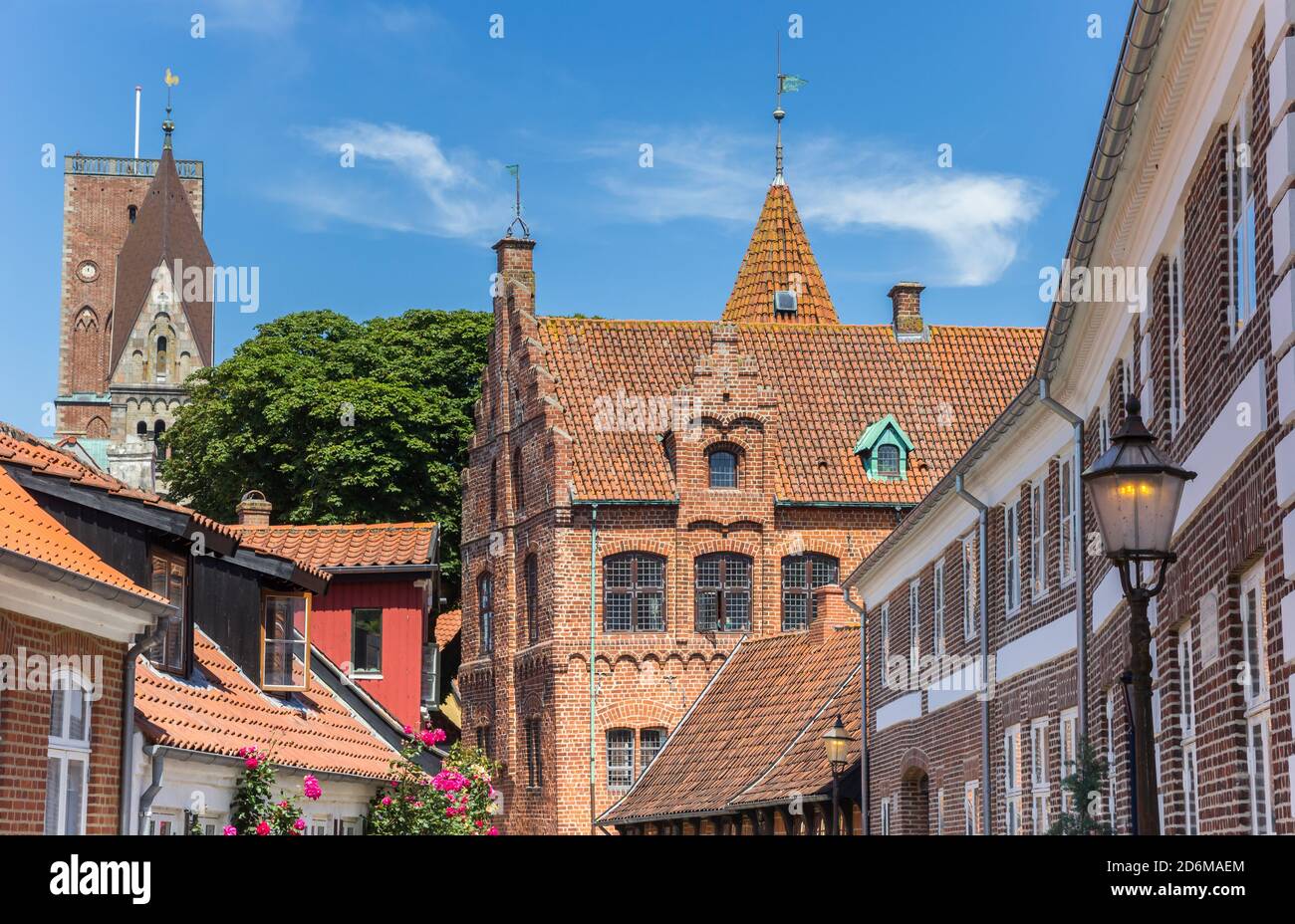 Historic town hall in the old center of Ribe, Denmark Stock Photo - Alamy