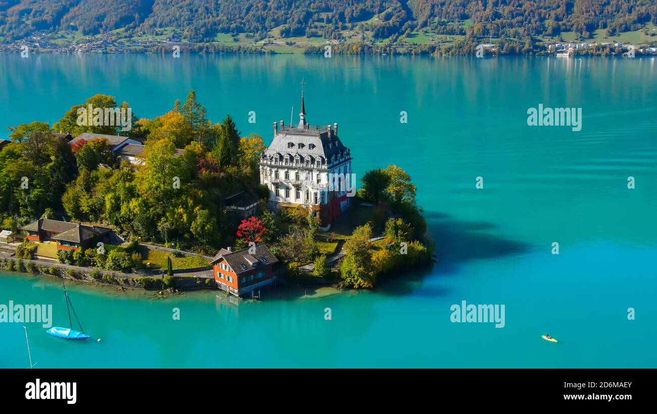 Seeburg Castle in Iseltwald Switzerland at Lake Brienz Stock Photo - Alamy