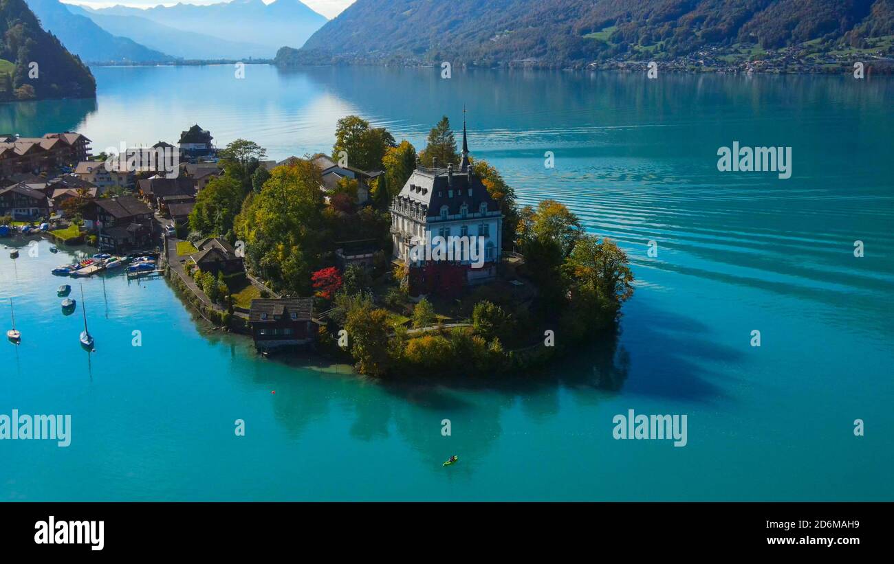 Seeburg Castle in Iseltwald Switzerland at Lake Brienz Stock Photo - Alamy