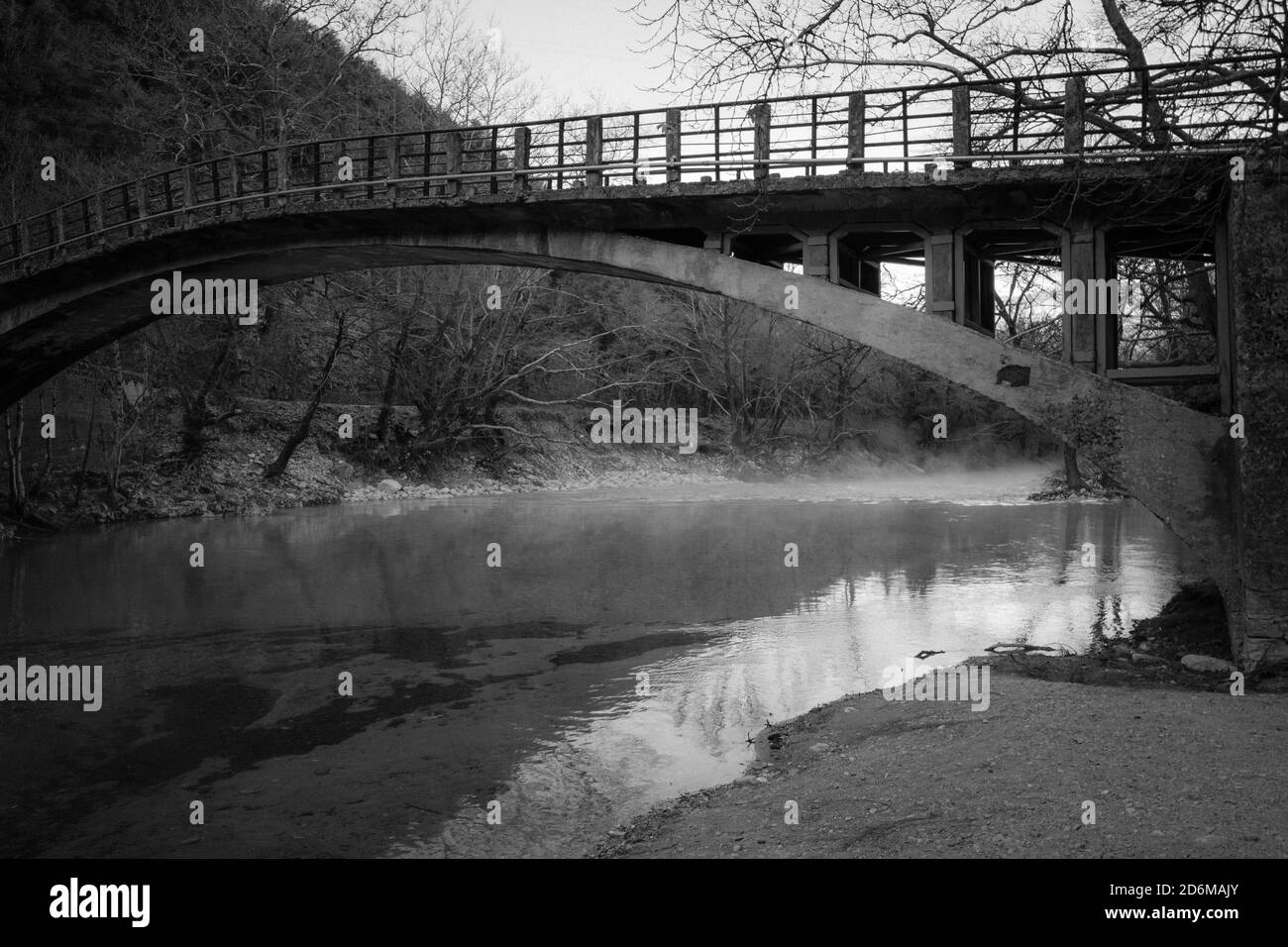 Voidomatis river bridge, Epirus Greece Stock Photo - Alamy